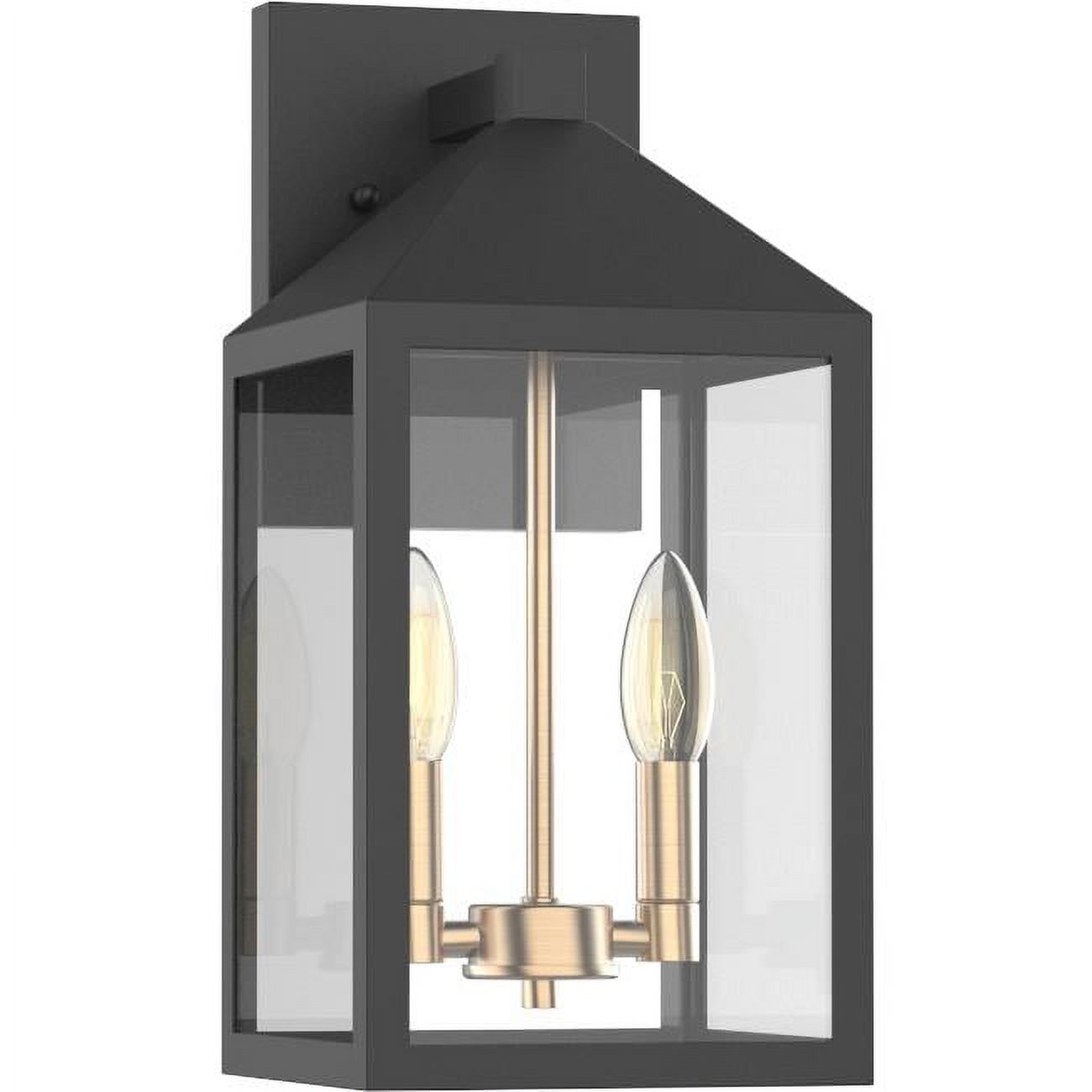 Worldwide Lighting 15 in. Tybee 2-Light Candelabra Outdoors Wall Scone ...