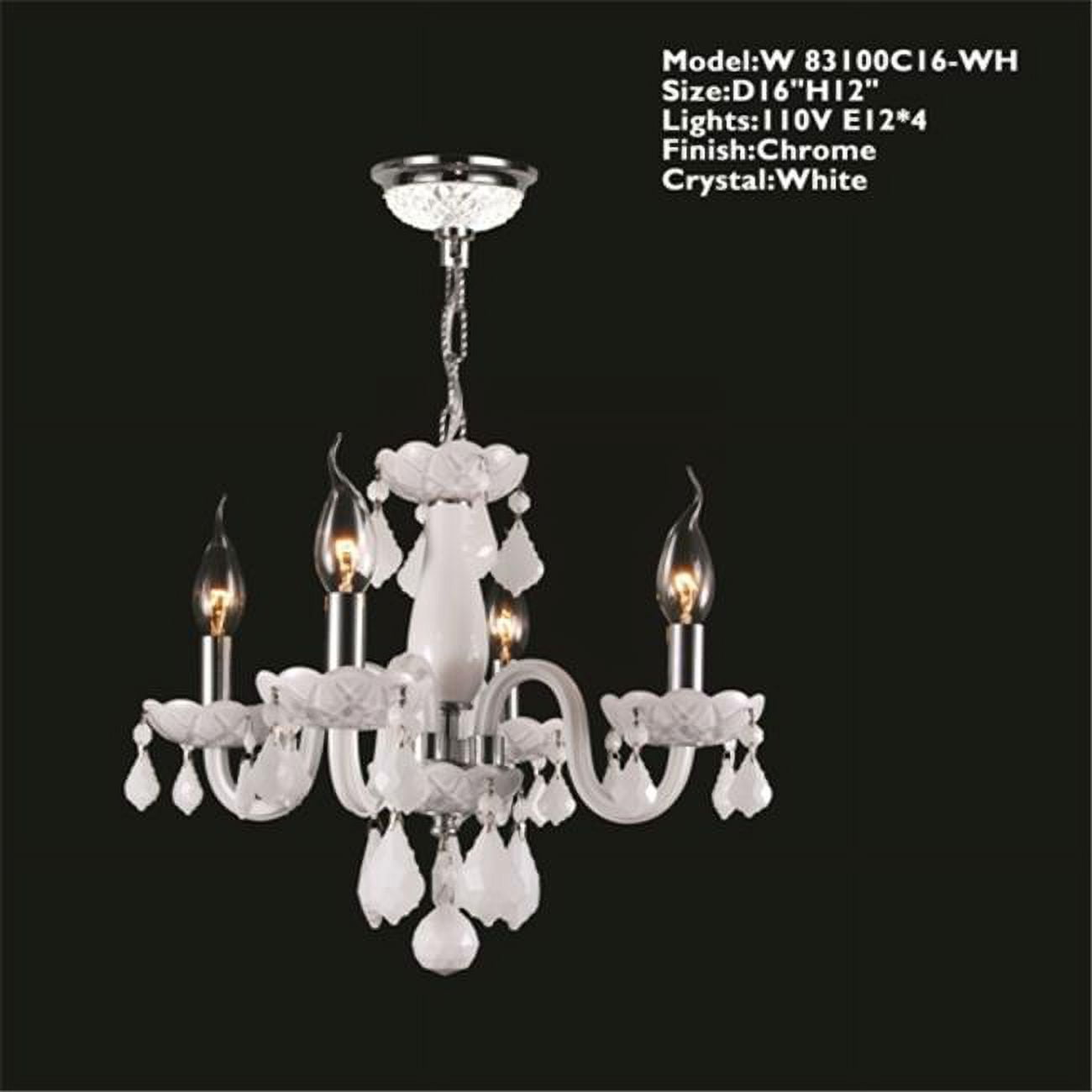 Worldwide Lighting Clarion Collection Collection 4 Light Chrome Finish ...
