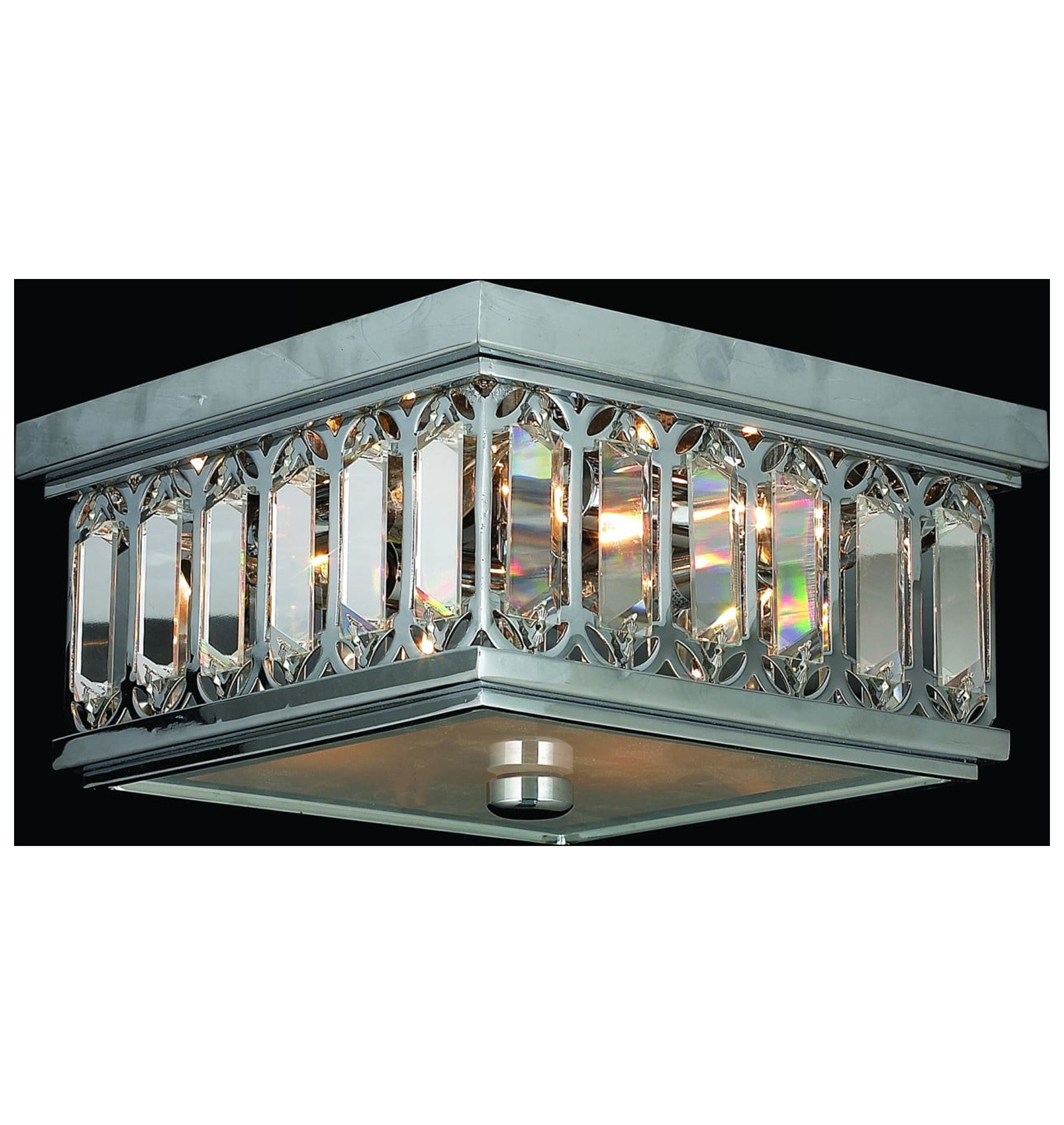 Worldwide Lighting W33140C10 Chrome Athens 4 Light 10" Flush Mount ...