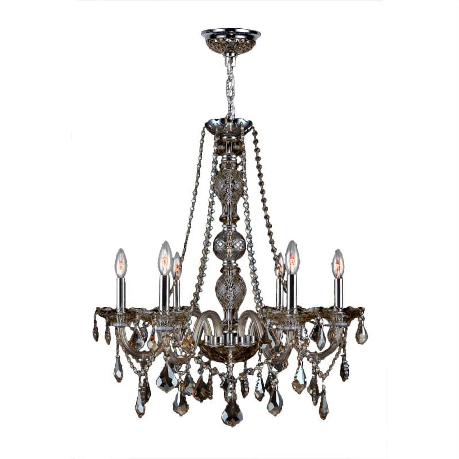 Worldwide Lighting W8310524 Provence 6 Light 24" Wide Crystal Chand ...
