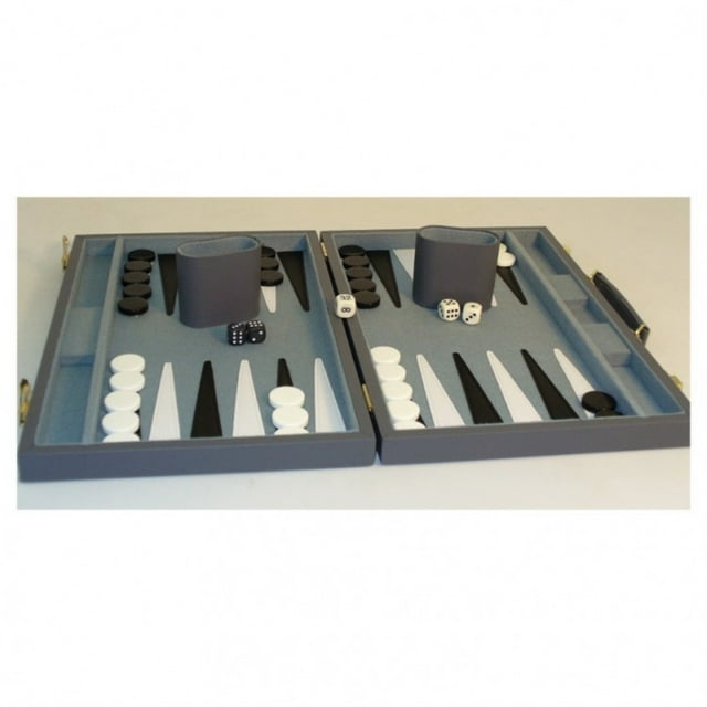 Worldwise Backgammon, Grey Vinyl Attache With Handle, Medium - Walmart.com