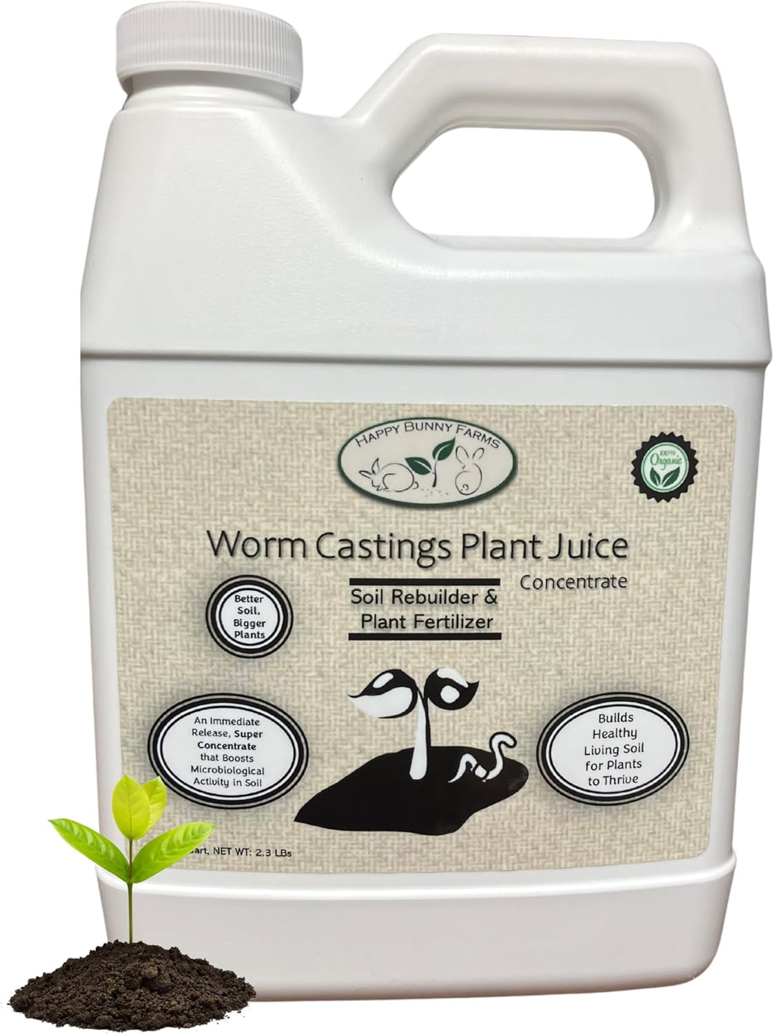 Worm Castings Tea Plant Juice - Quart. Concentrated Worm Tea with Kelp ...