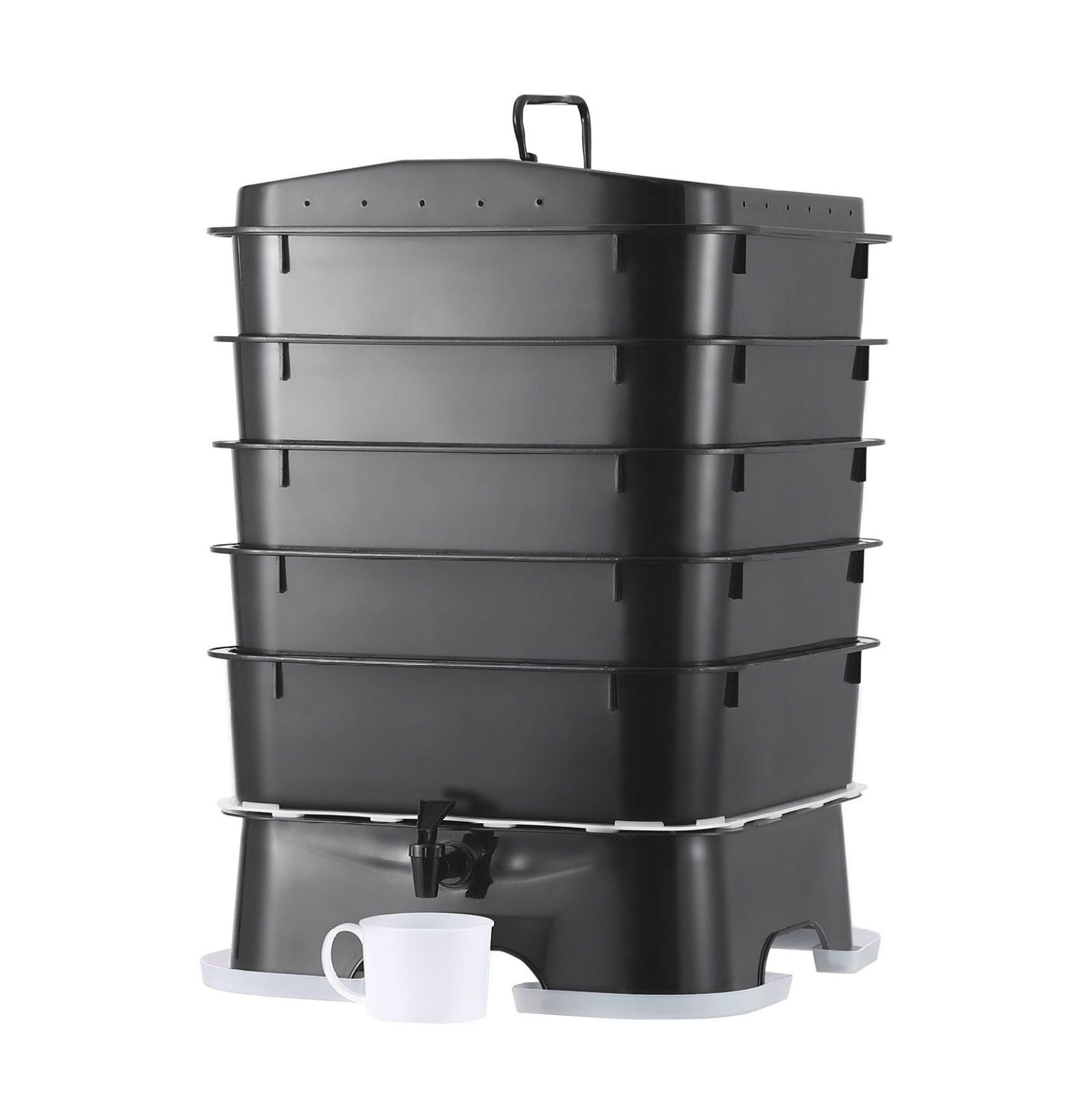 Worm Composter 50L, 5-Tray Worm Farm Kit for Indoor/Outdoor ...
