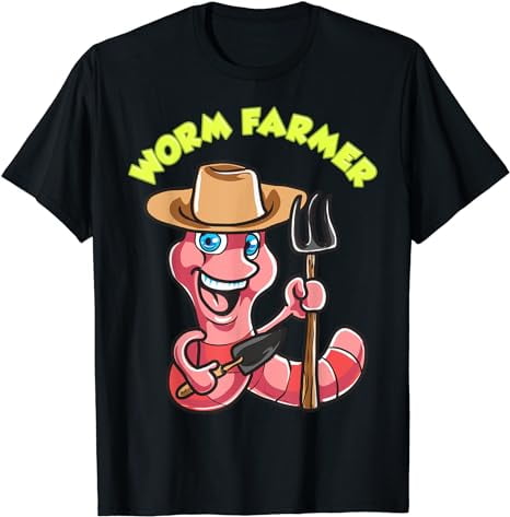Worm Farmer Funny Character Composting & Farming T-Shirt - Walmart.com