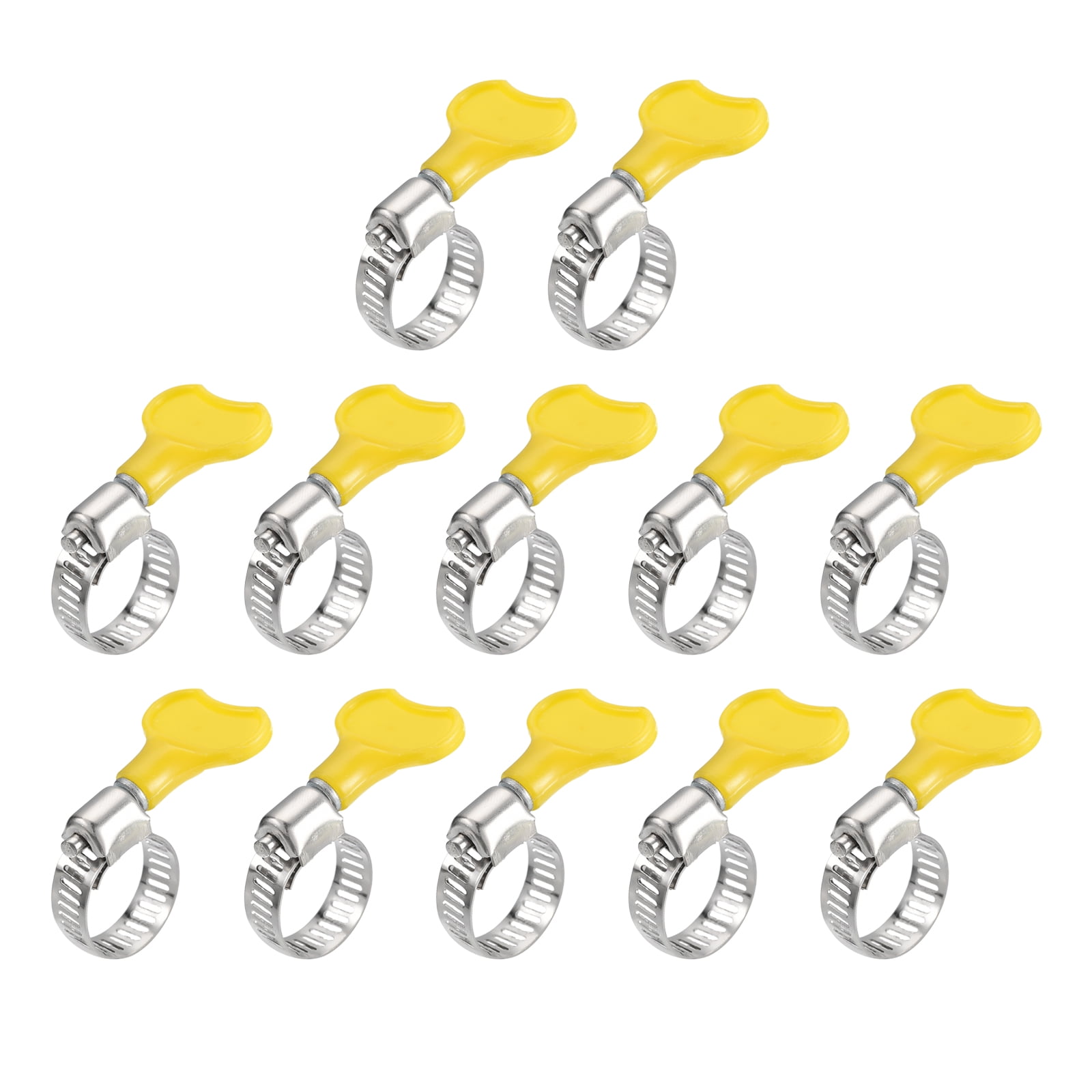Worm Gear Hose Clamp, 12pcs 1/2"-3/4" Key Type Adjustable Stainless ...