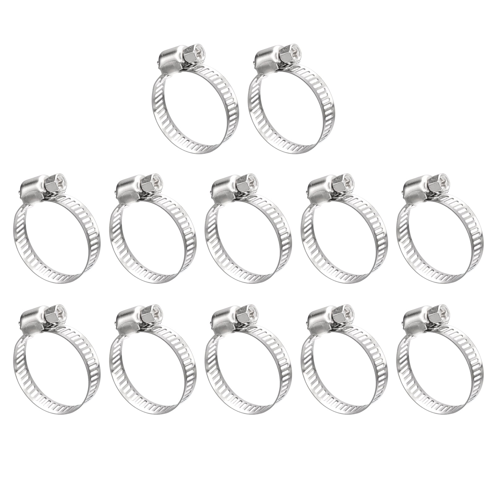 Worm Gear Hose Clamp, 12pcs 3/4"-1 1/8" Adjustable Stainless Steel Hose ...