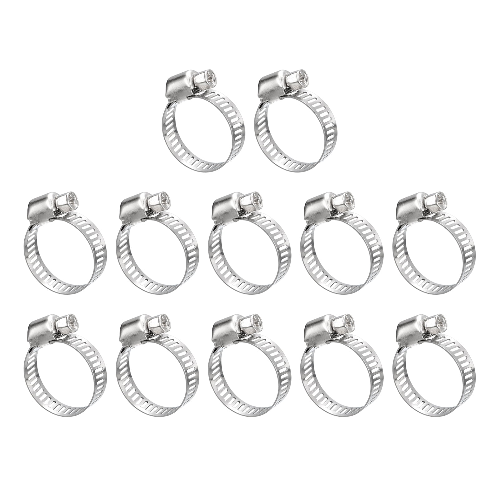 Worm Gear Hose Clamp, 12pcs 5/8"-1" Adjustable Stainless Steel Hose ...