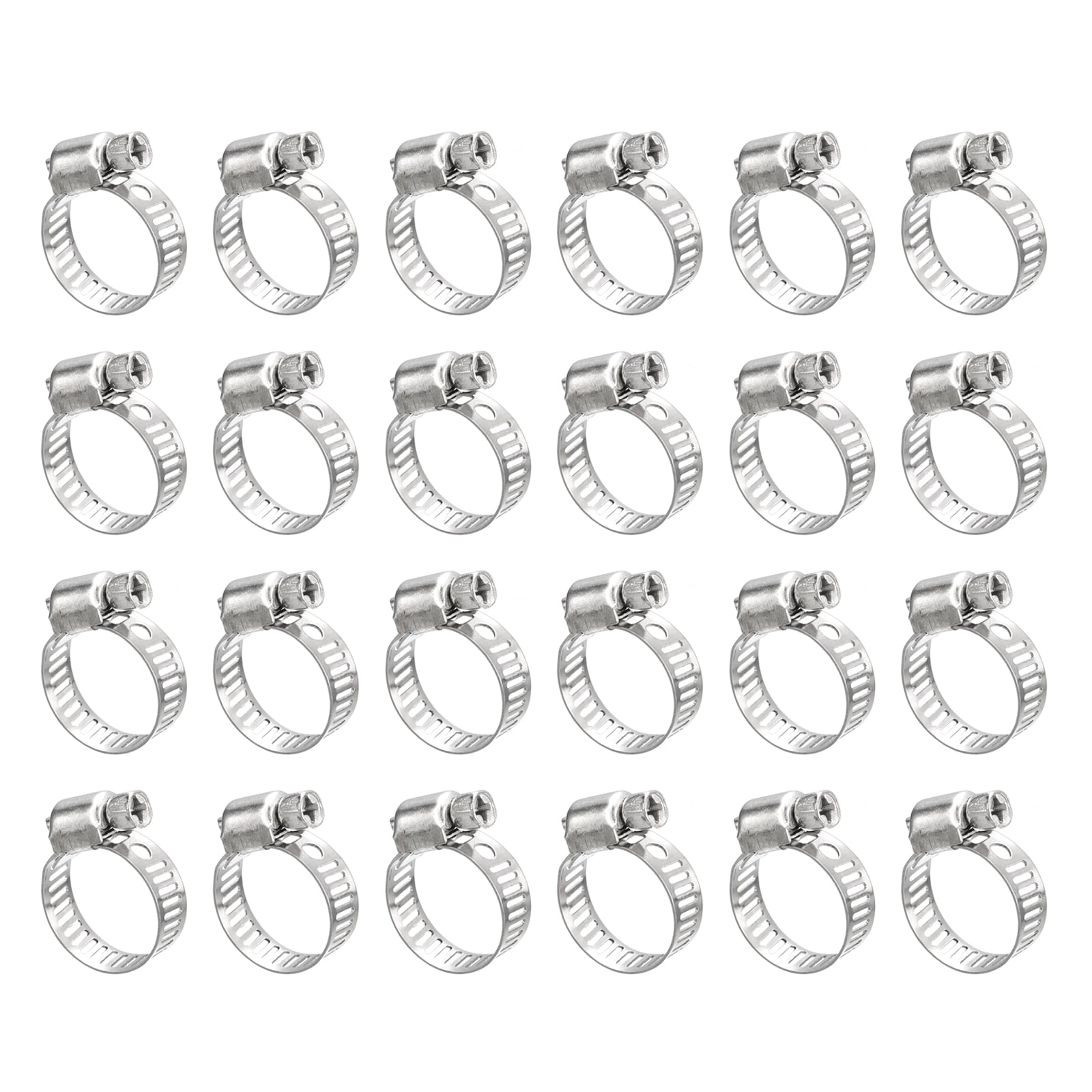 Worm Gear Hose Clamp, 24pcs 1/2"-3/4" Adjustable Stainless Steel Hose ...
