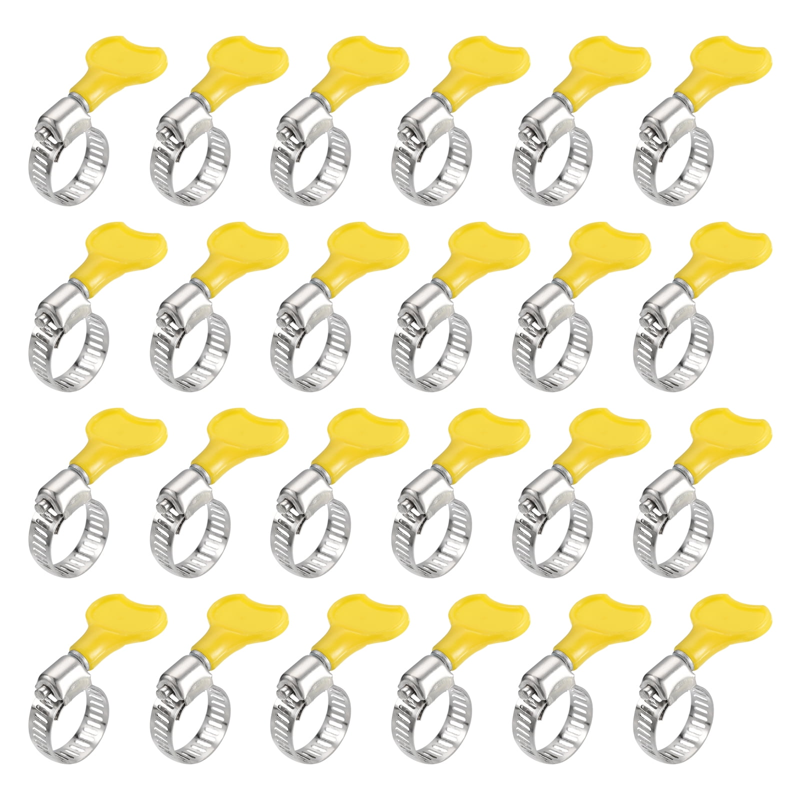 Worm Gear Hose Clamp, 24pcs 1/2"-3/4" Key Type Adjustable Stainless ...