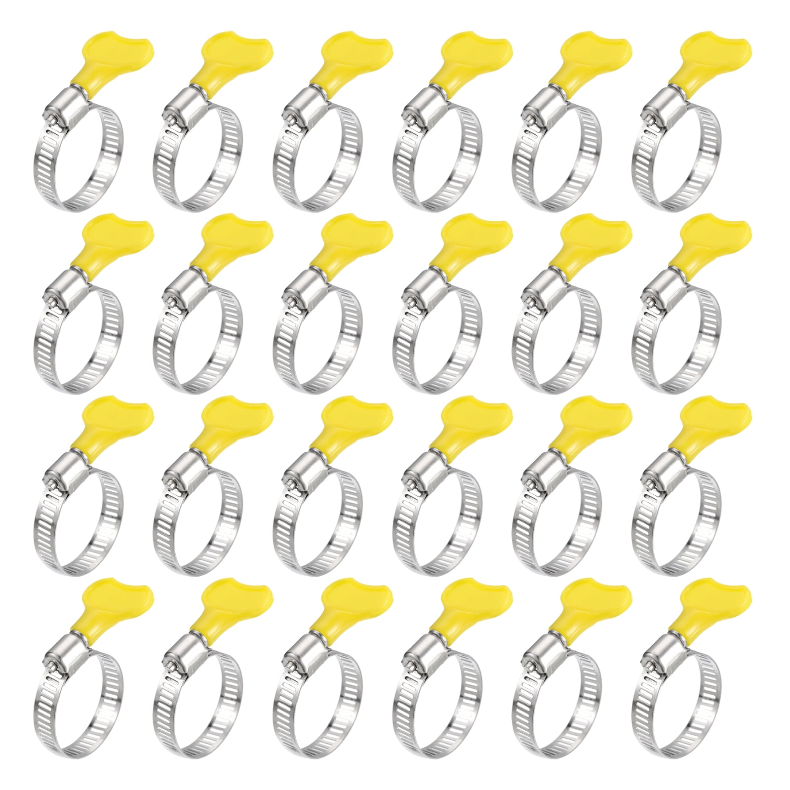 Worm Gear Hose Clamp, 24pcs 3/4"-1 1/4" Key Type Adjustable Stainless ...