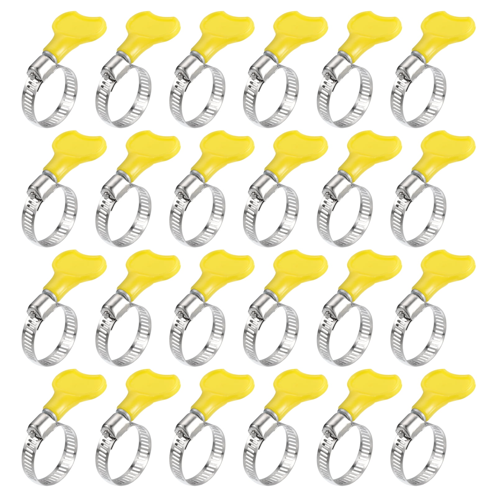 Worm Gear Hose Clamp, 24pcs 3/4"-1 1/8" Key Type Adjustable Stainless ...
