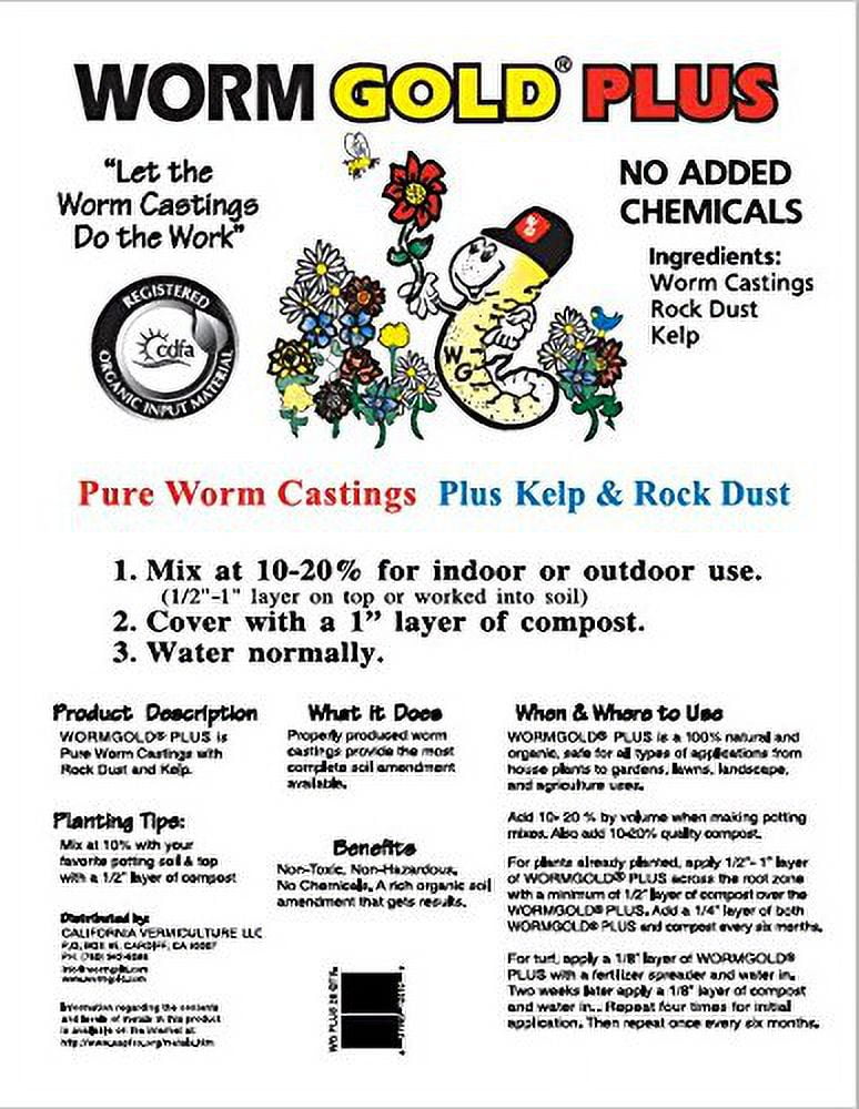 Worm Gold Plus - Urban Garden Farms 20 Dry Quart Bag Worm Gold Plus ...