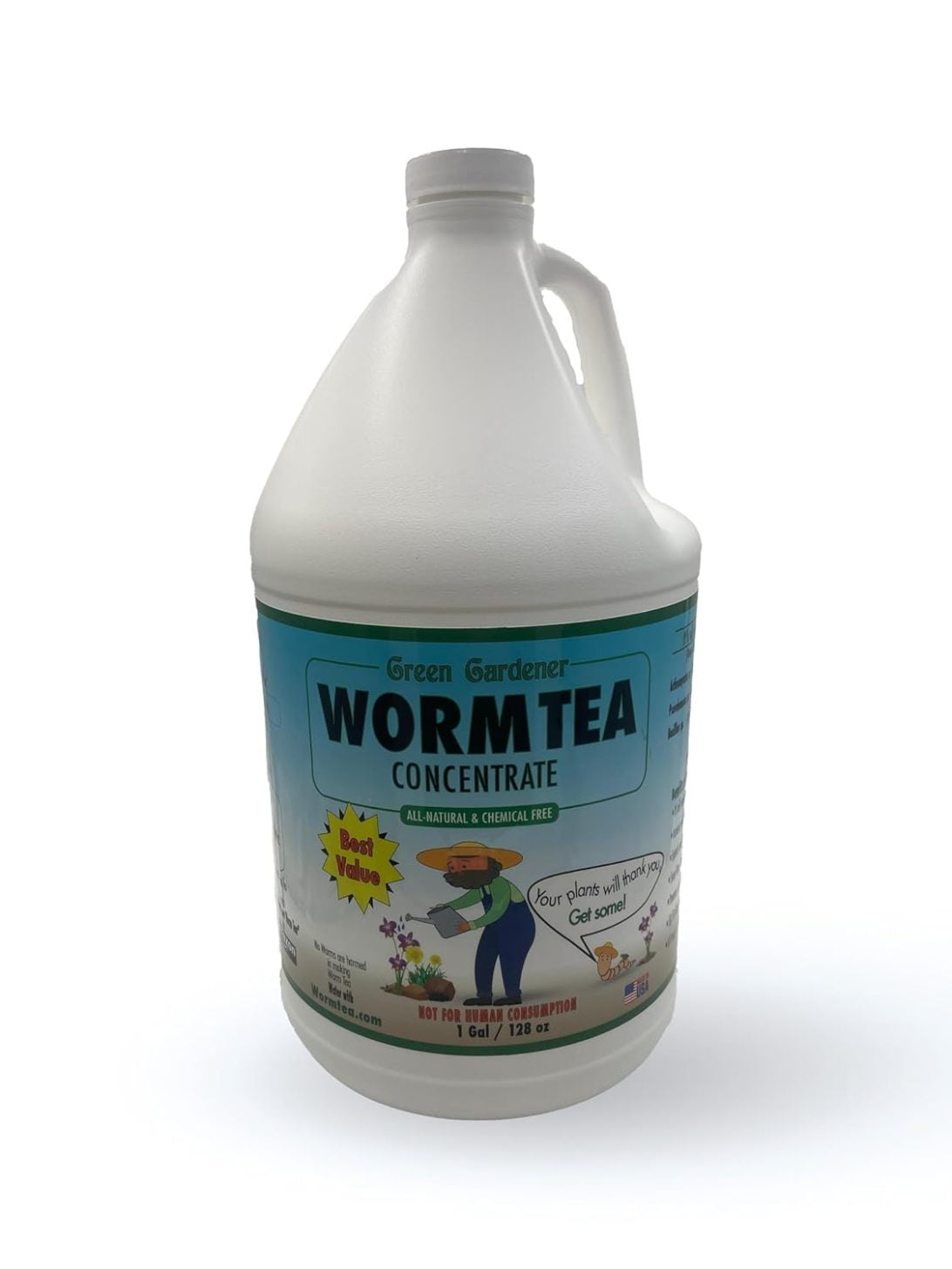 Worm Tea All-Purpose Natural Liquid Probiotic - 1 Gallon Jug of ...