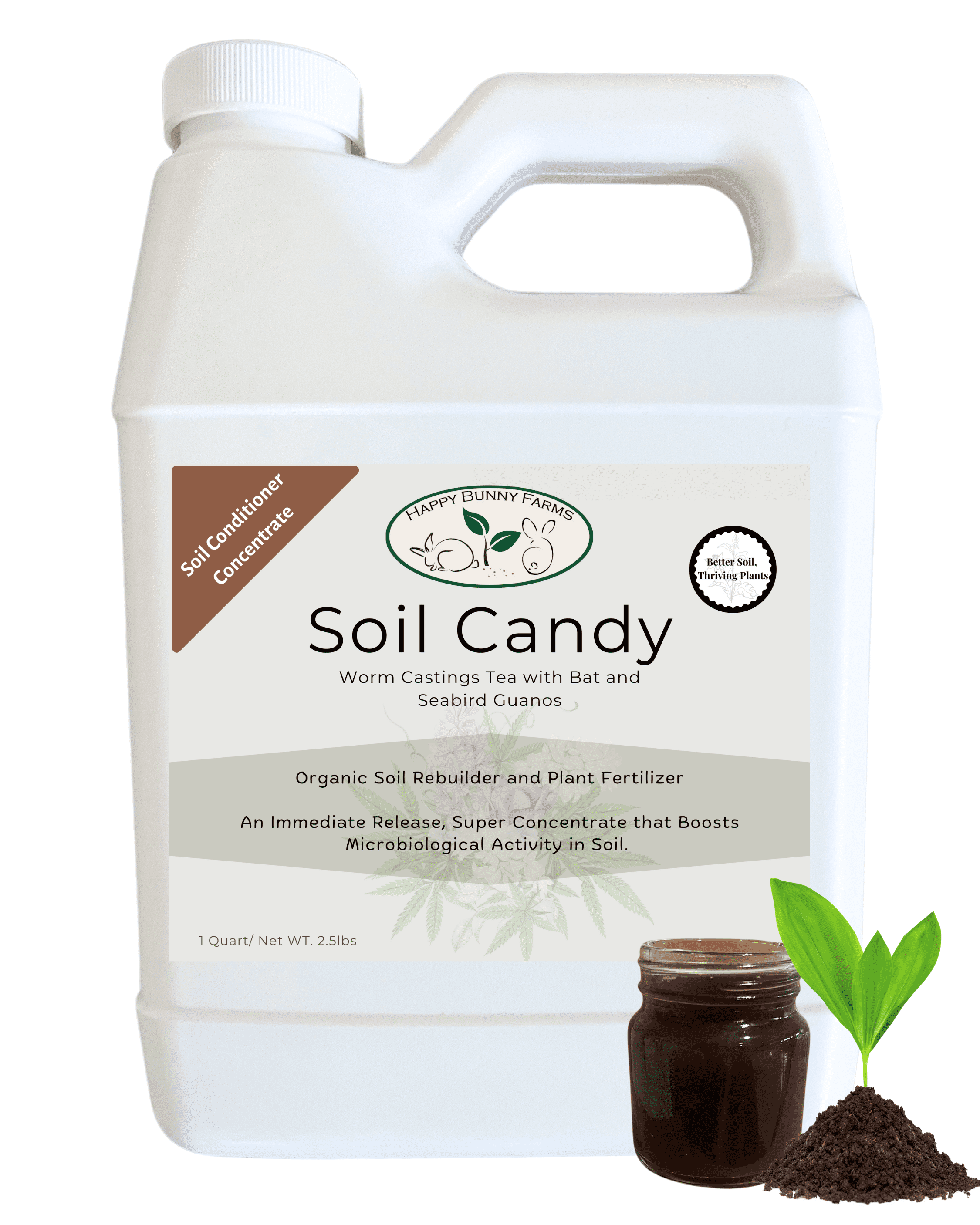 Soil Candy Worm Tea Super Concentrate with Bat and Seabird Guanos, Kelp ...