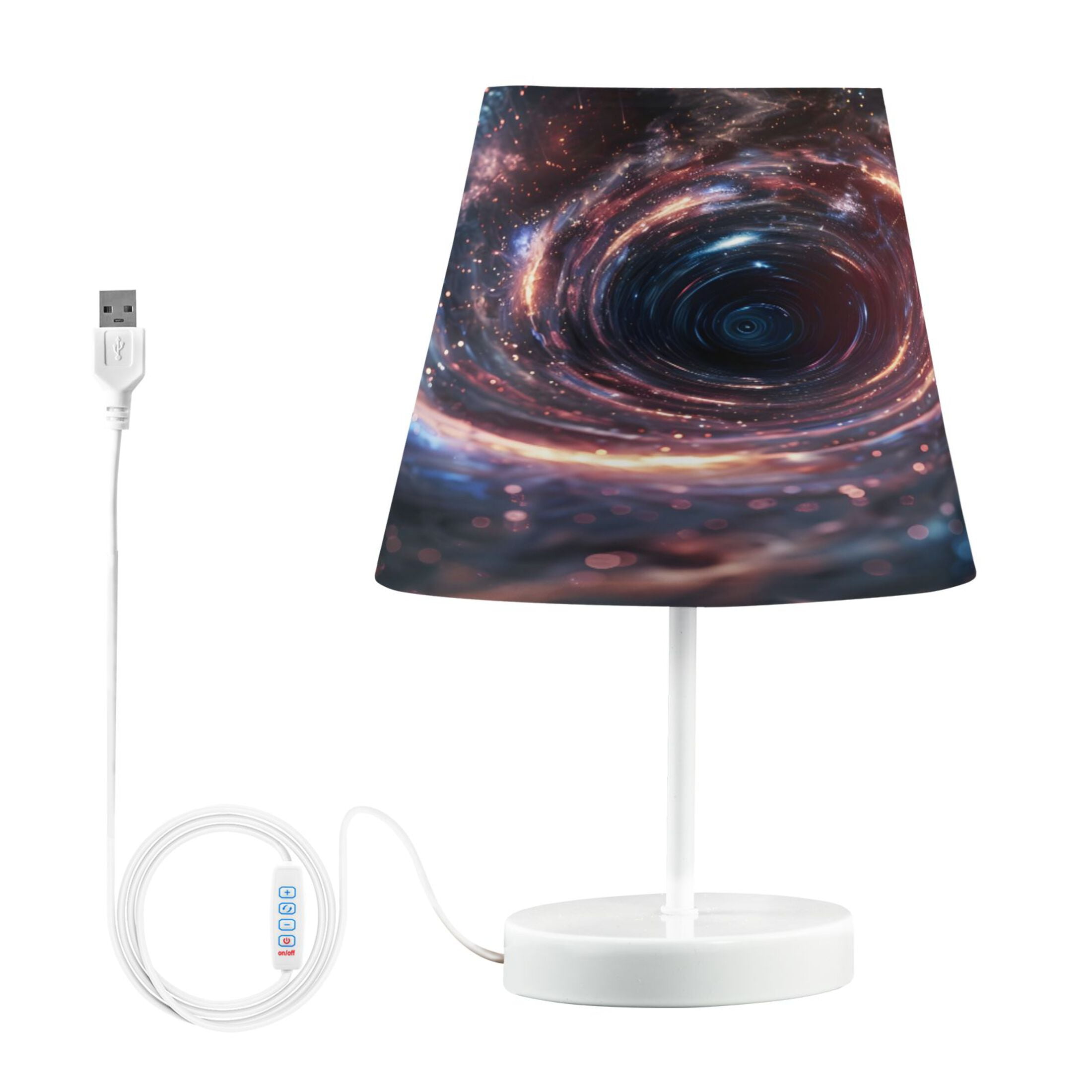 Wormholes Stars Nebulae Desk Lamp LED Table Nightstand Lamps with 3 ...