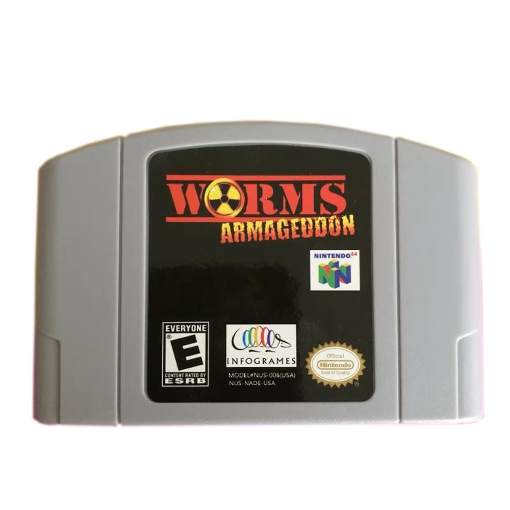 Worms Armageddon Video Games Cartridge Card for N 64 Us Version ...