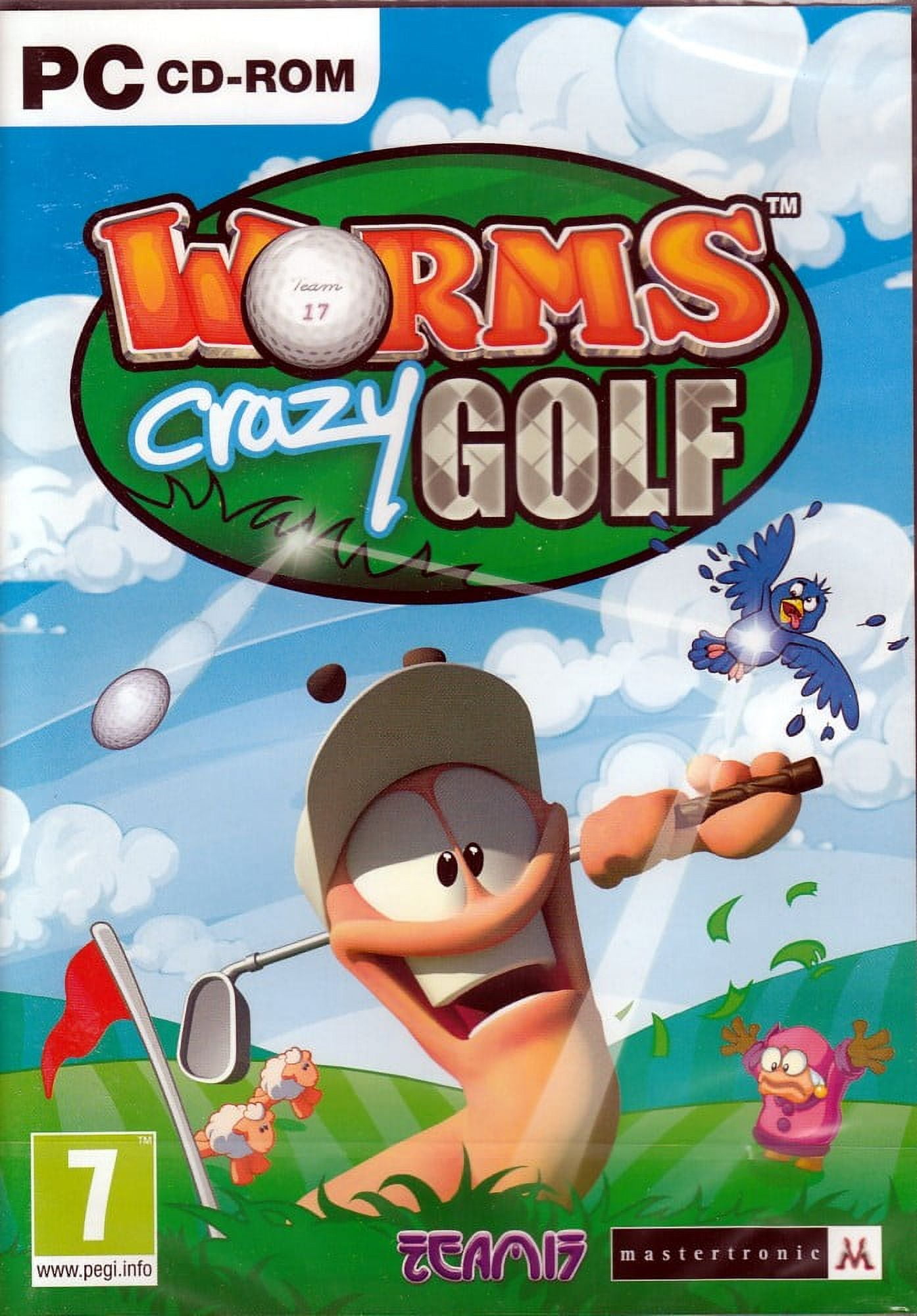Worms Crazy Golf PC CDRom Game - Not Just a Load of Balls! Comic Violence & Cartoon Visuals ...