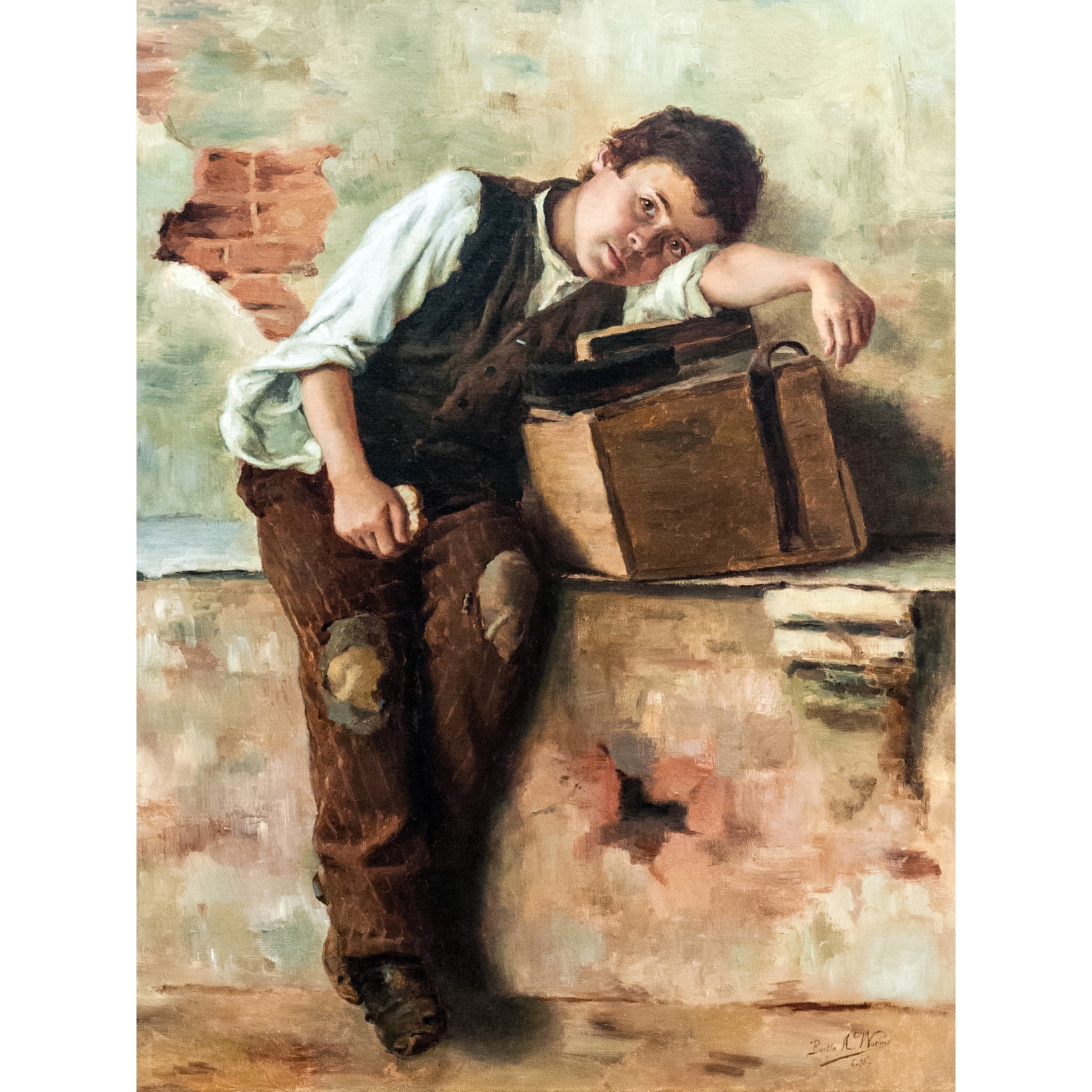 Worms Homesick For Naples Child 1895 Painting Extra Large XL Wall Art Poster Print - Walmart.com