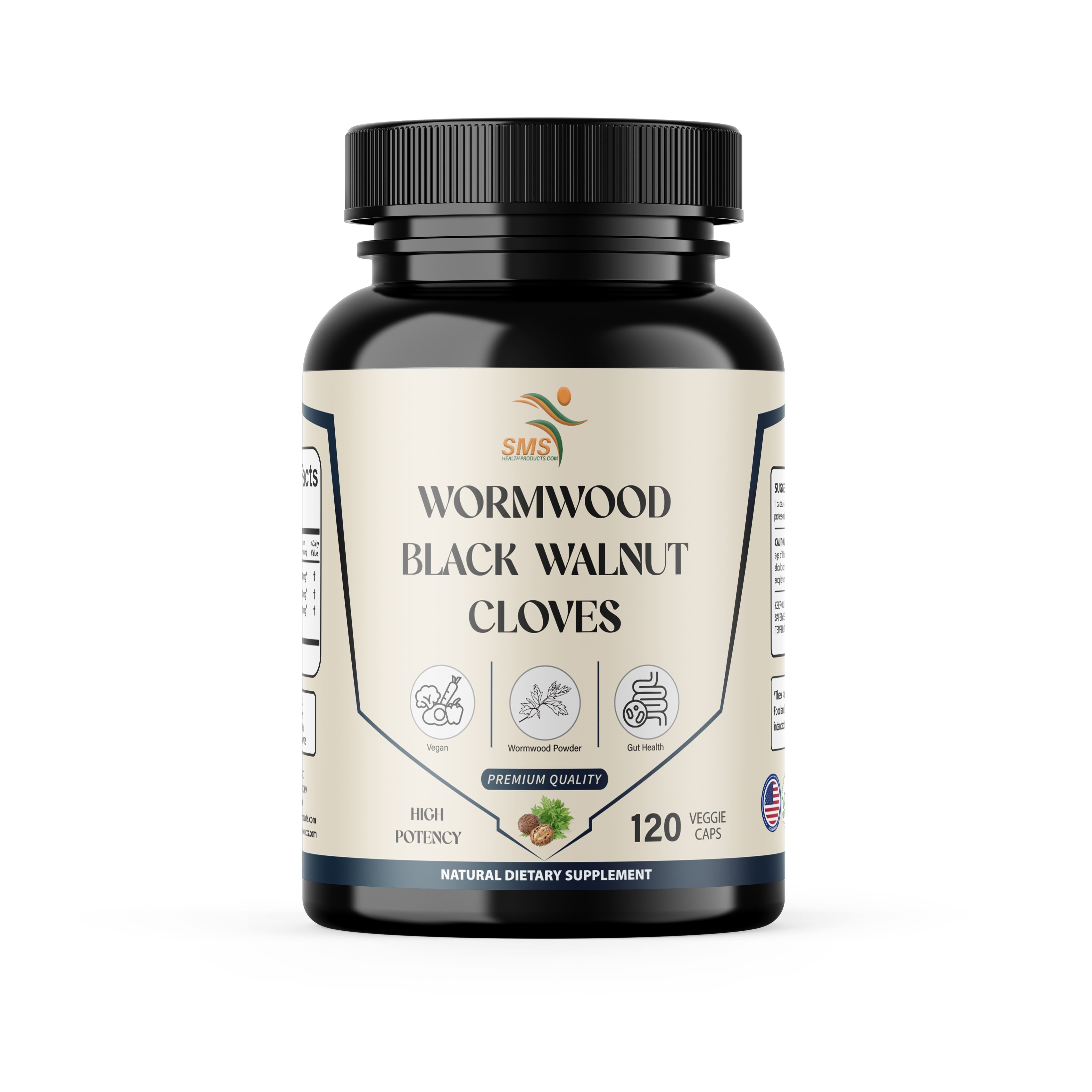 Wormwood Black Walnut Clove Capsules, Herbal Detox & Cleanse, 120ct ...