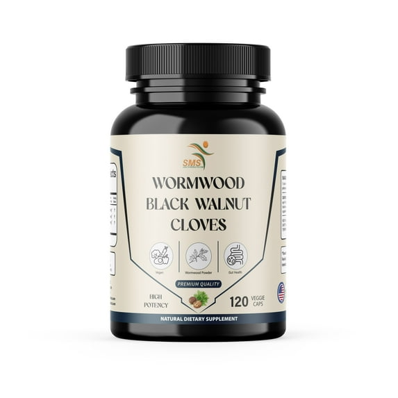 SMS HEALTH PRODUCTS.COM, Wormwood Black Walnut Clove Capsules, 120 ...