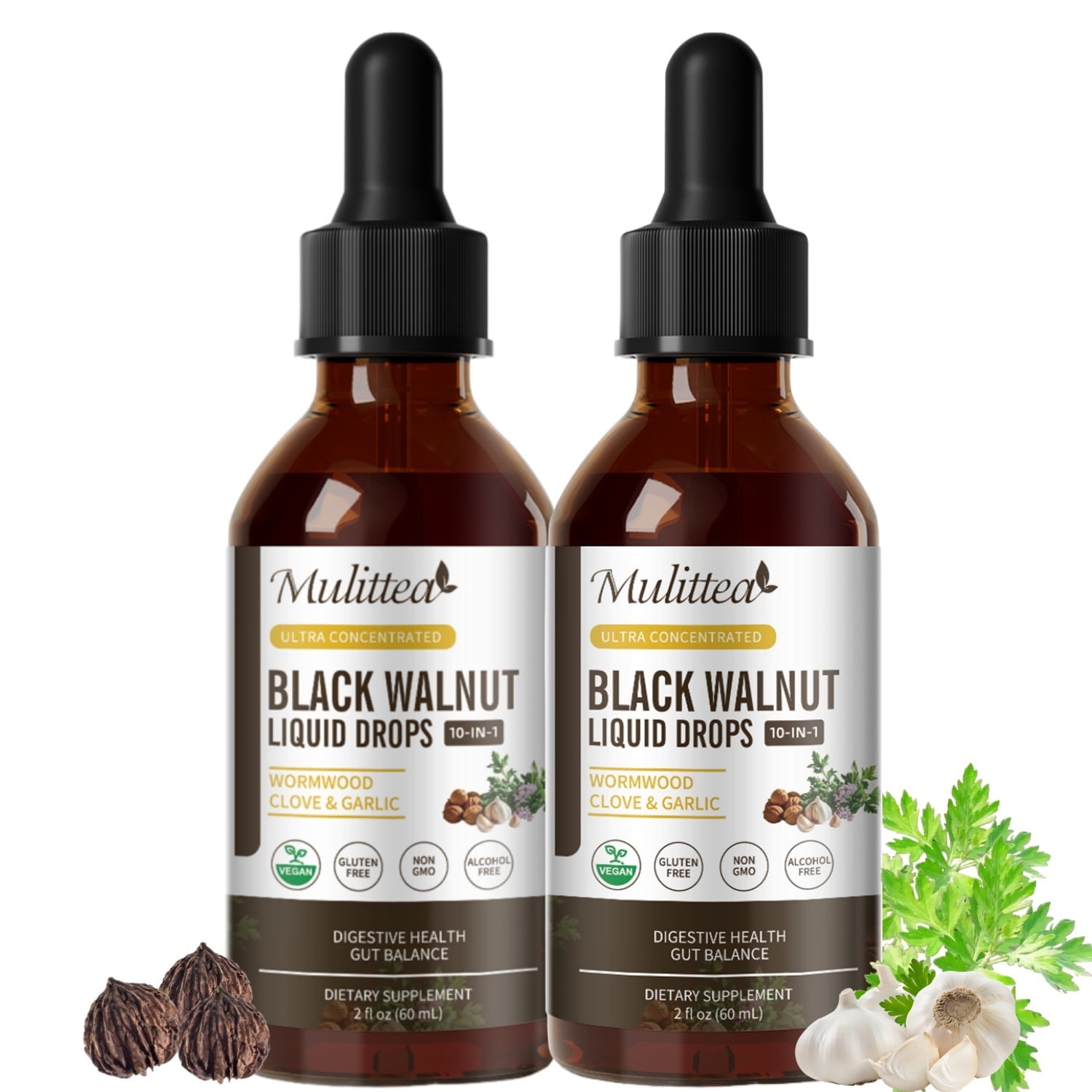 Wormwood Black Walnut Liquid Drops with Soursop Oregano Pumpkin Seed ...