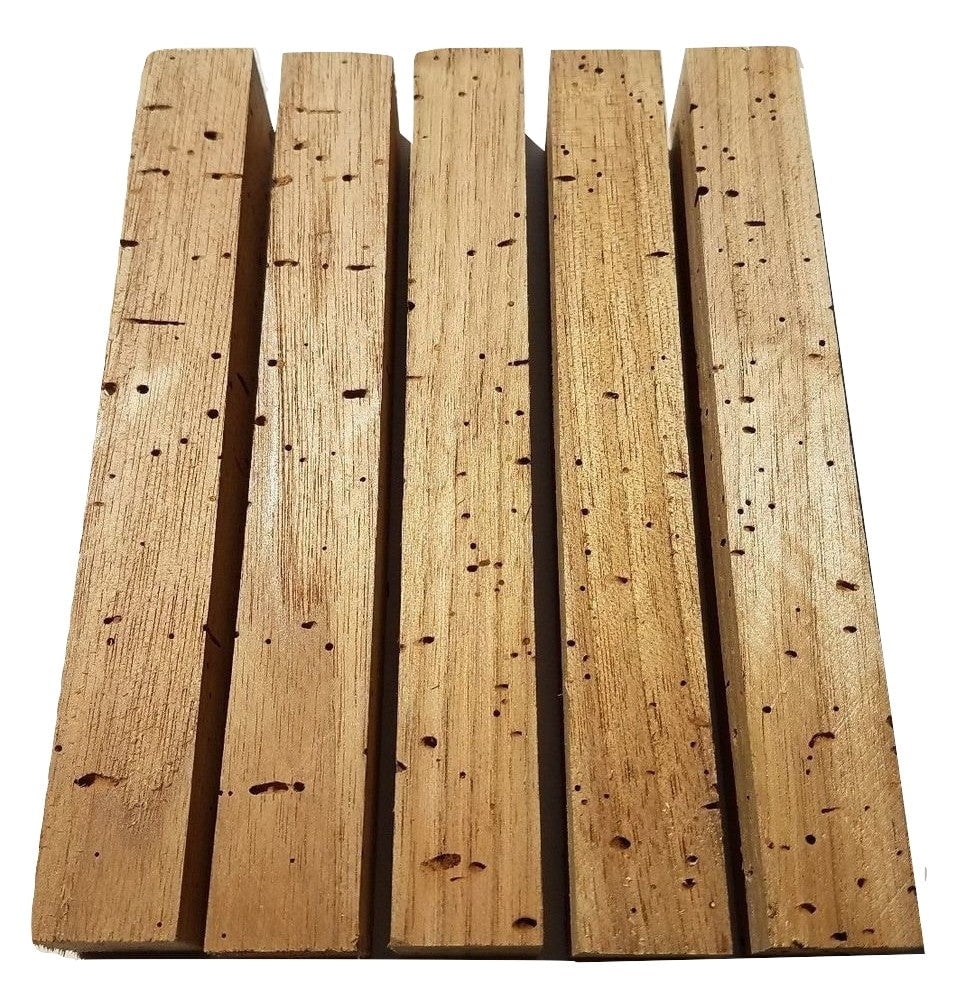 Wormy Butternut Pen Blanks - 3/4" x 3/4" x 6" (5 Pcs) - Walmart.com