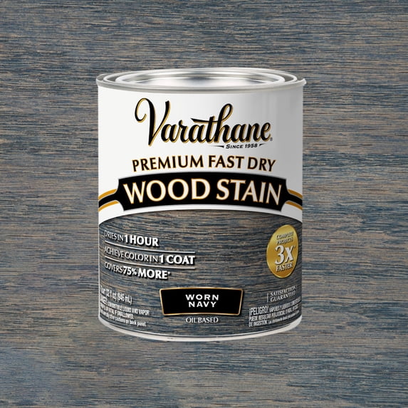 Free Shipping! Varathane Worn Navy Interior Fast Dry Wood Stain Quart ...