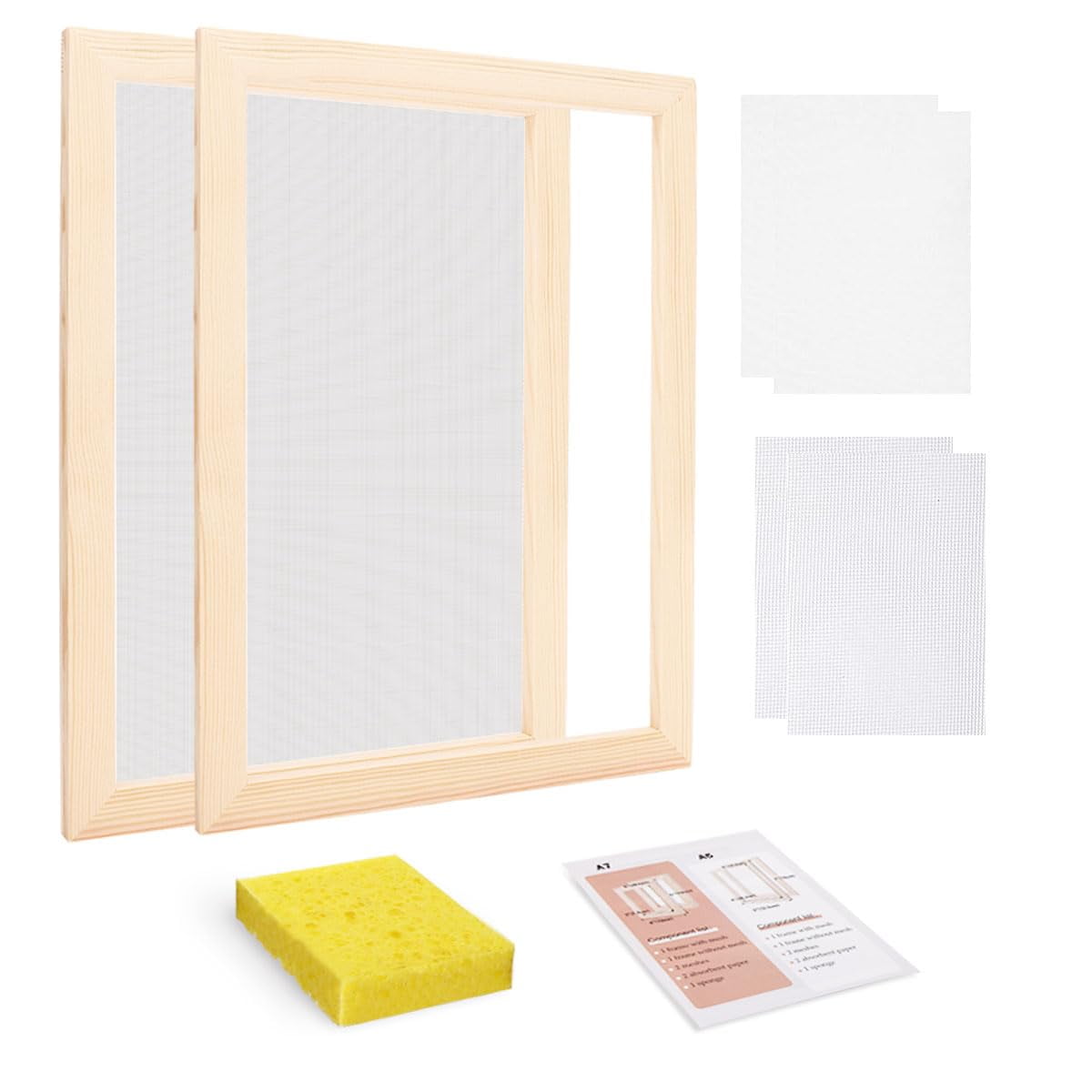 Worown A4 Wooden Paper TSF6 Making Screen Kit,Paper Making Frames ...