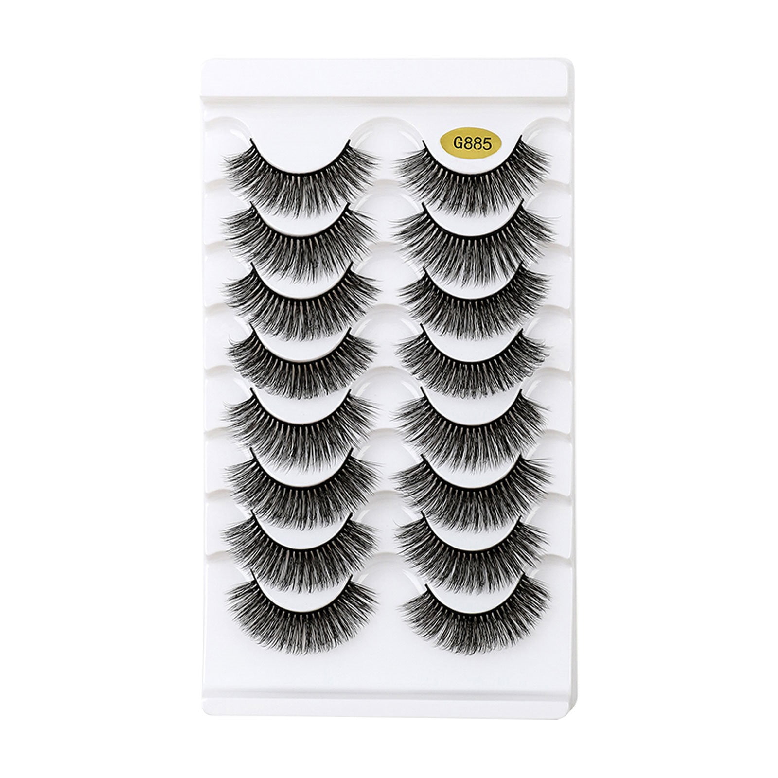 Worpbope Eyelashes False Eyelashes Fluffys 8D Faux Minks Lashes Cat-Eye ...