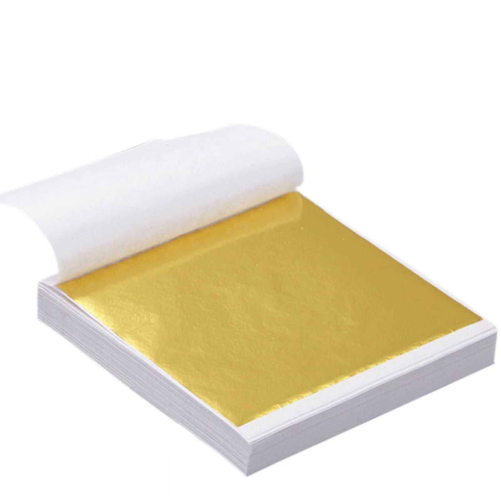 Worpbope Nail Art 100Pcs Imitation Gold Leaf Gold Leaf Sheets Gold Foil ...