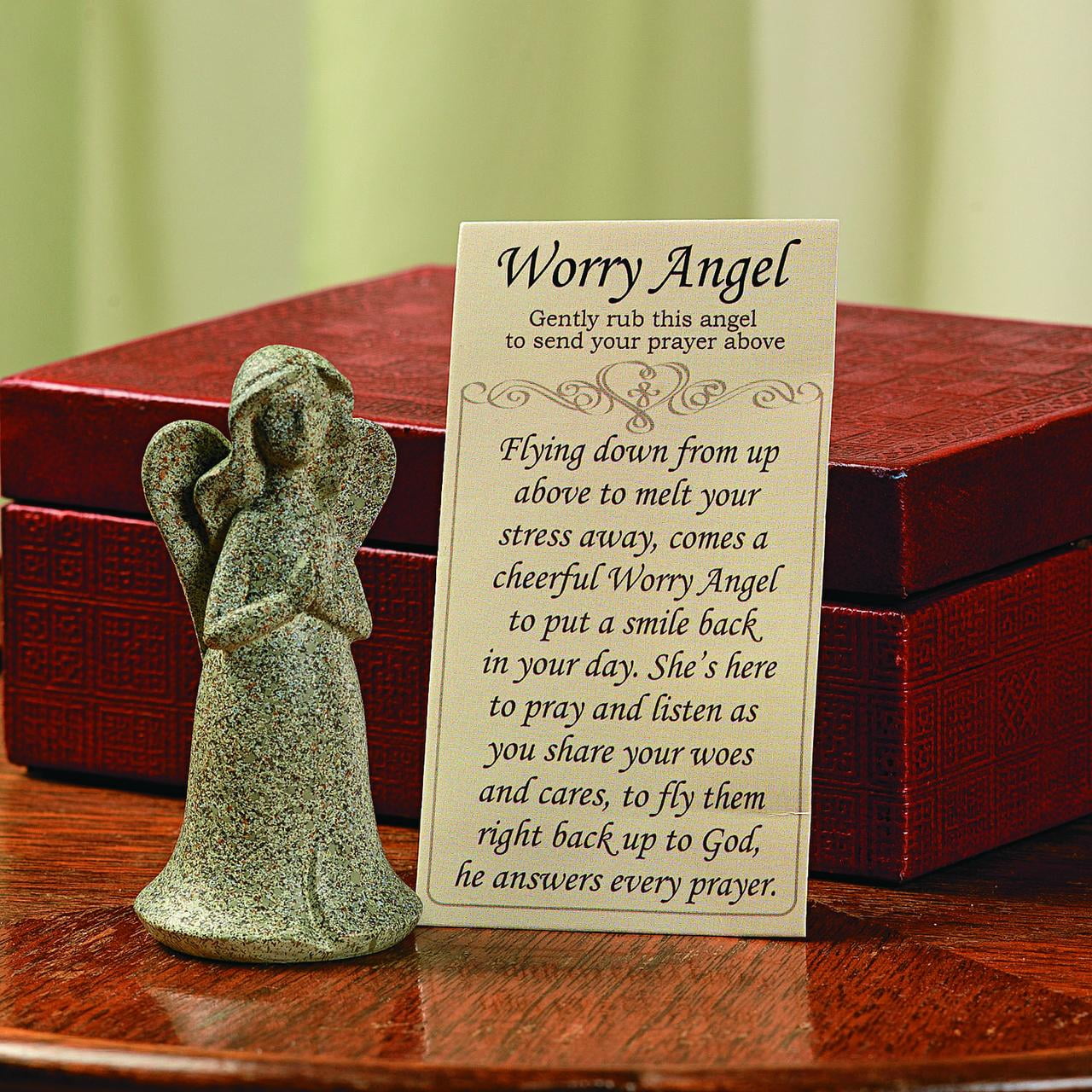 Worry Angel W/ Prayer Card - Home Decor - 12 Pieces - Walmart.com