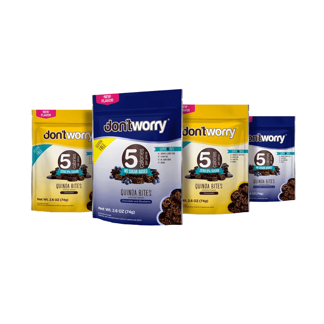 Don't Worry Perfect Crunch Quinoa Bites Variety 4 Pack — Chocolate ...