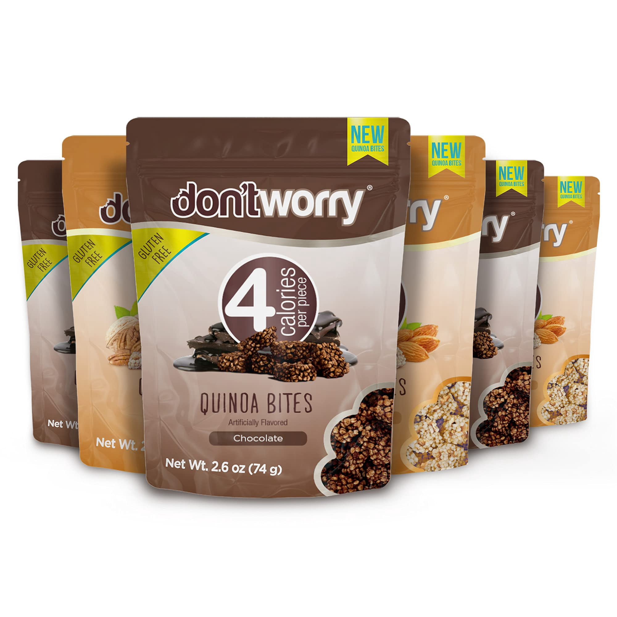 Don't Worry Quinoa Bites CI30 | 6 Pack | Chocolate | Gluten Free Snacks ...