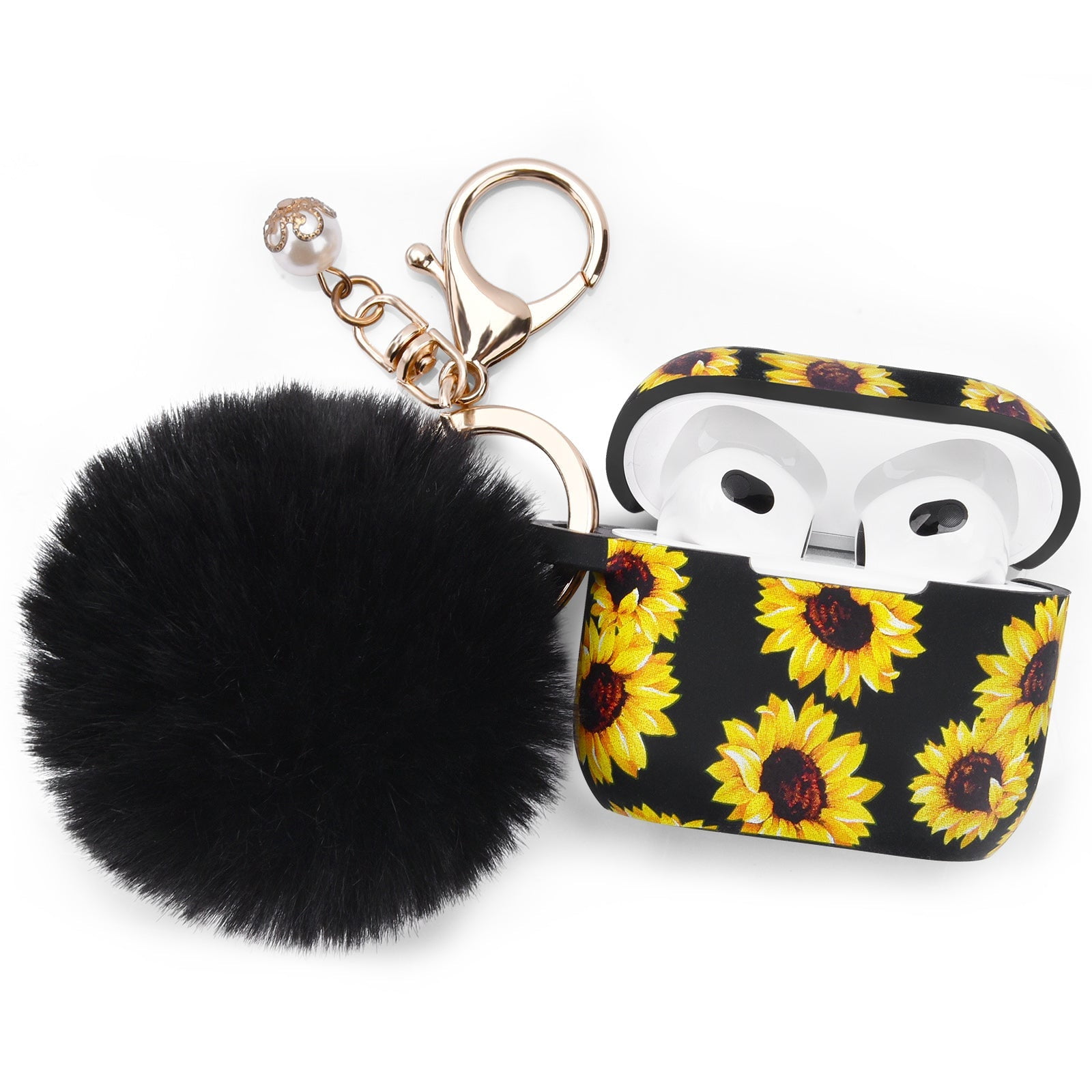 Worryfree Gadgets Airpods 3 Case Generation 3rd Silicone Case with Pom ...