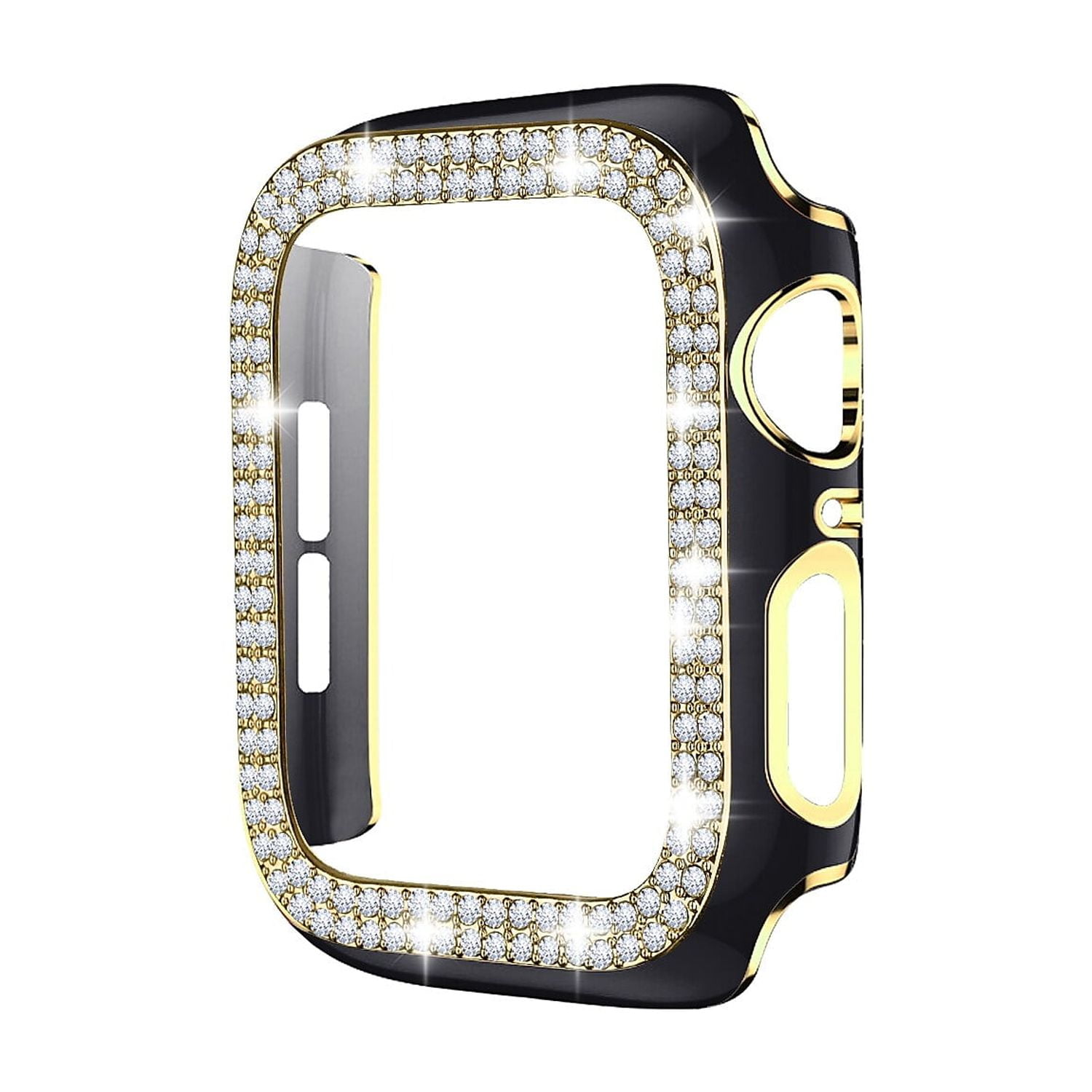 Worryfree Gadgets Bling Bumper Case for Apple Watch Black/Gold 40mm ...