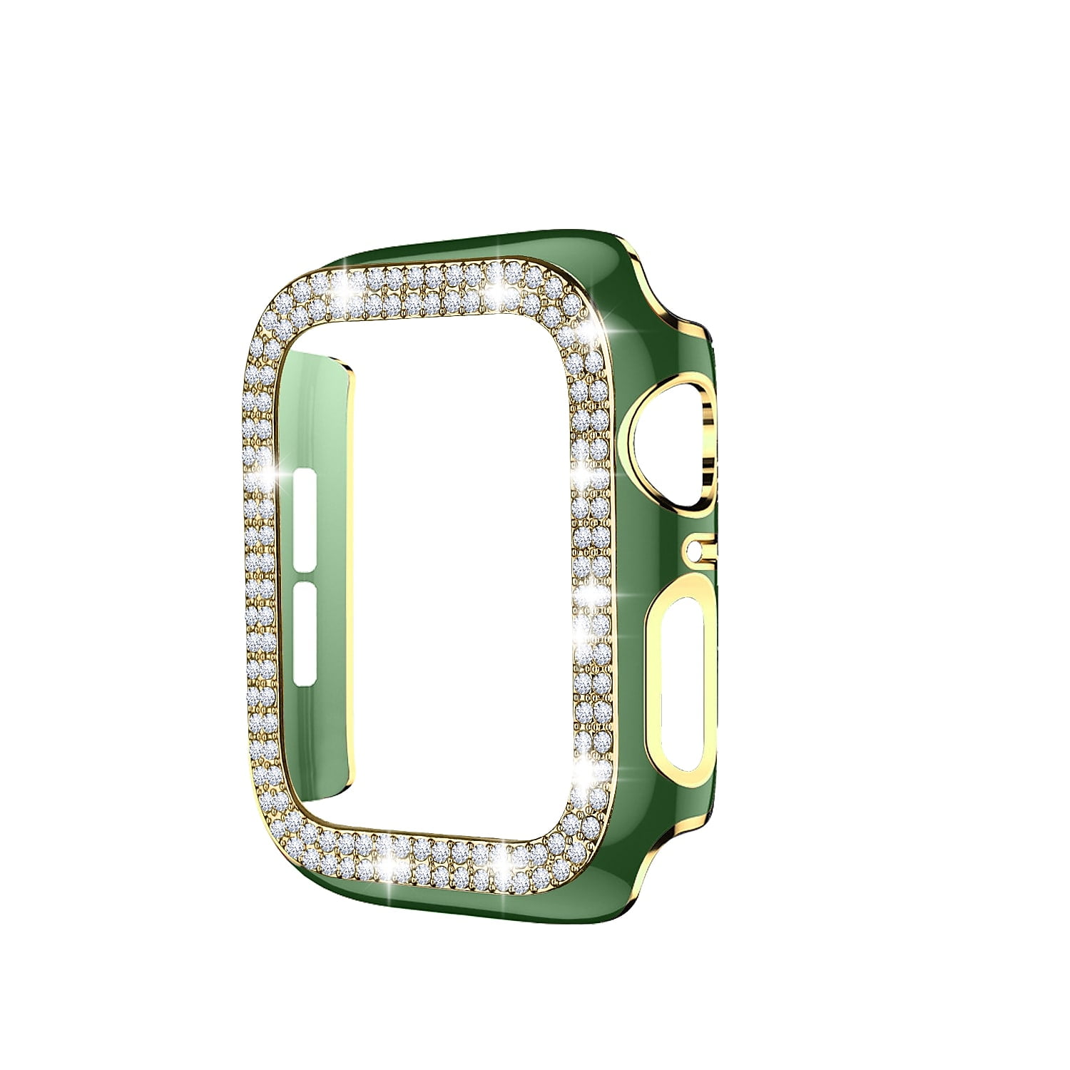 Worryfree Gadgets Bling Bumper Case for Apple Watch Green/Gold 38mm ...
