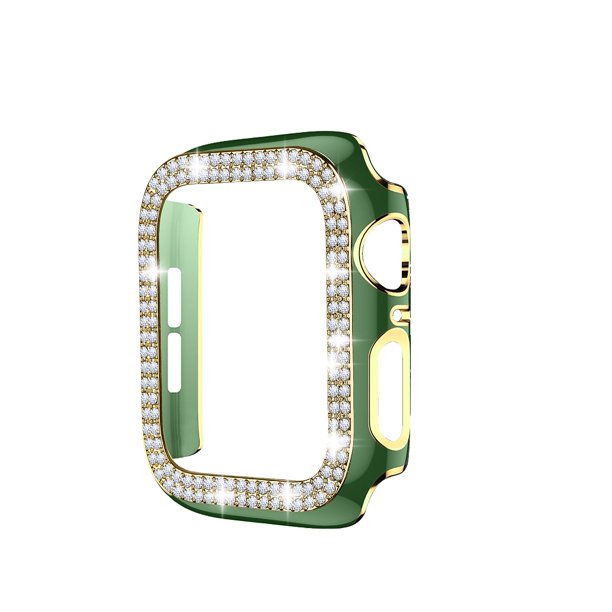 Worryfree Gadgets Bling Bumper Case for Apple Watch Green/Gold 41mm ...