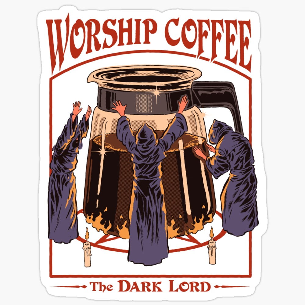 Worship Coffee Sticker Phone Decal Water Bottle Stickers Car Decals ...