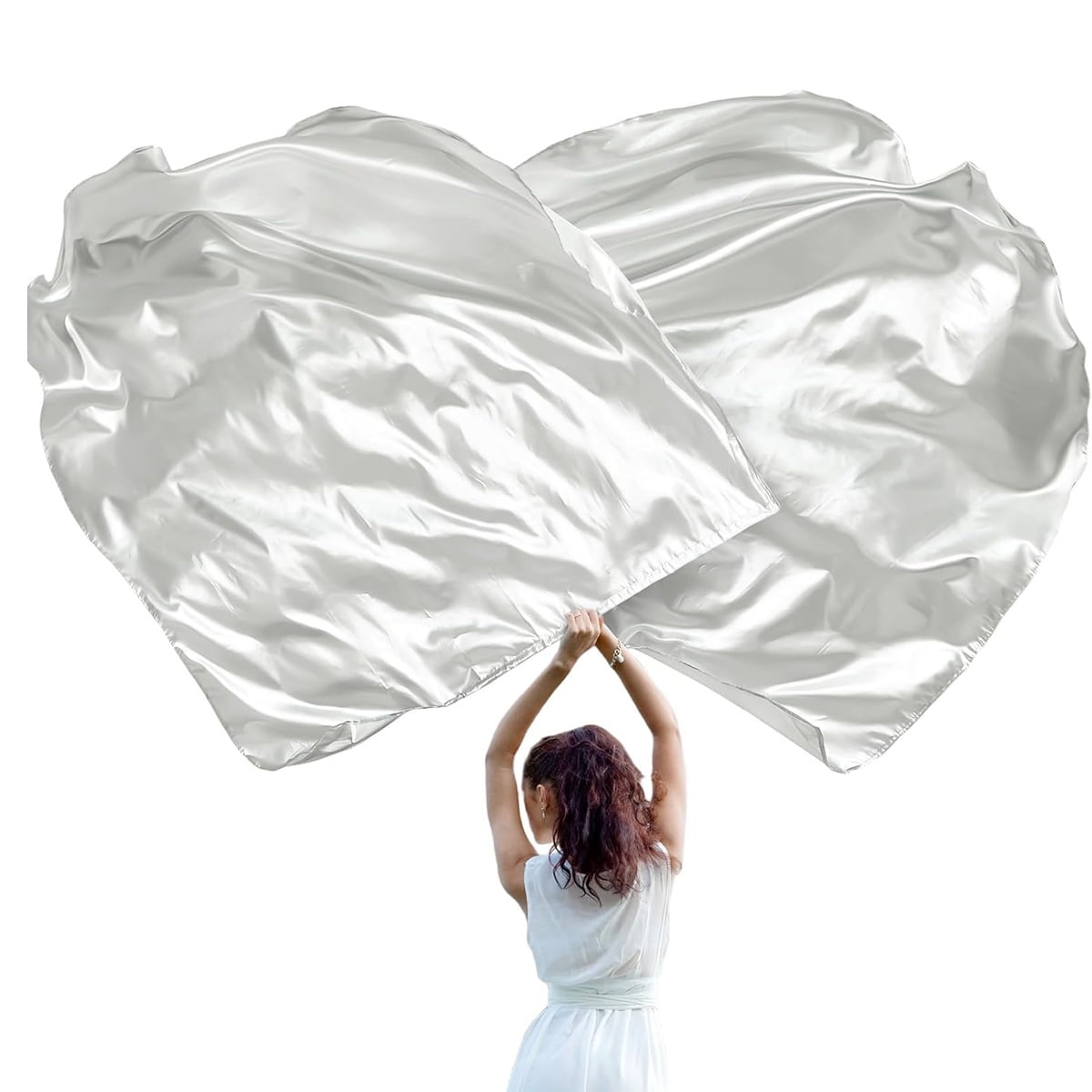 Dance Worship Flag Set 2 Flags + Telescopic Pole for Church Performance ...