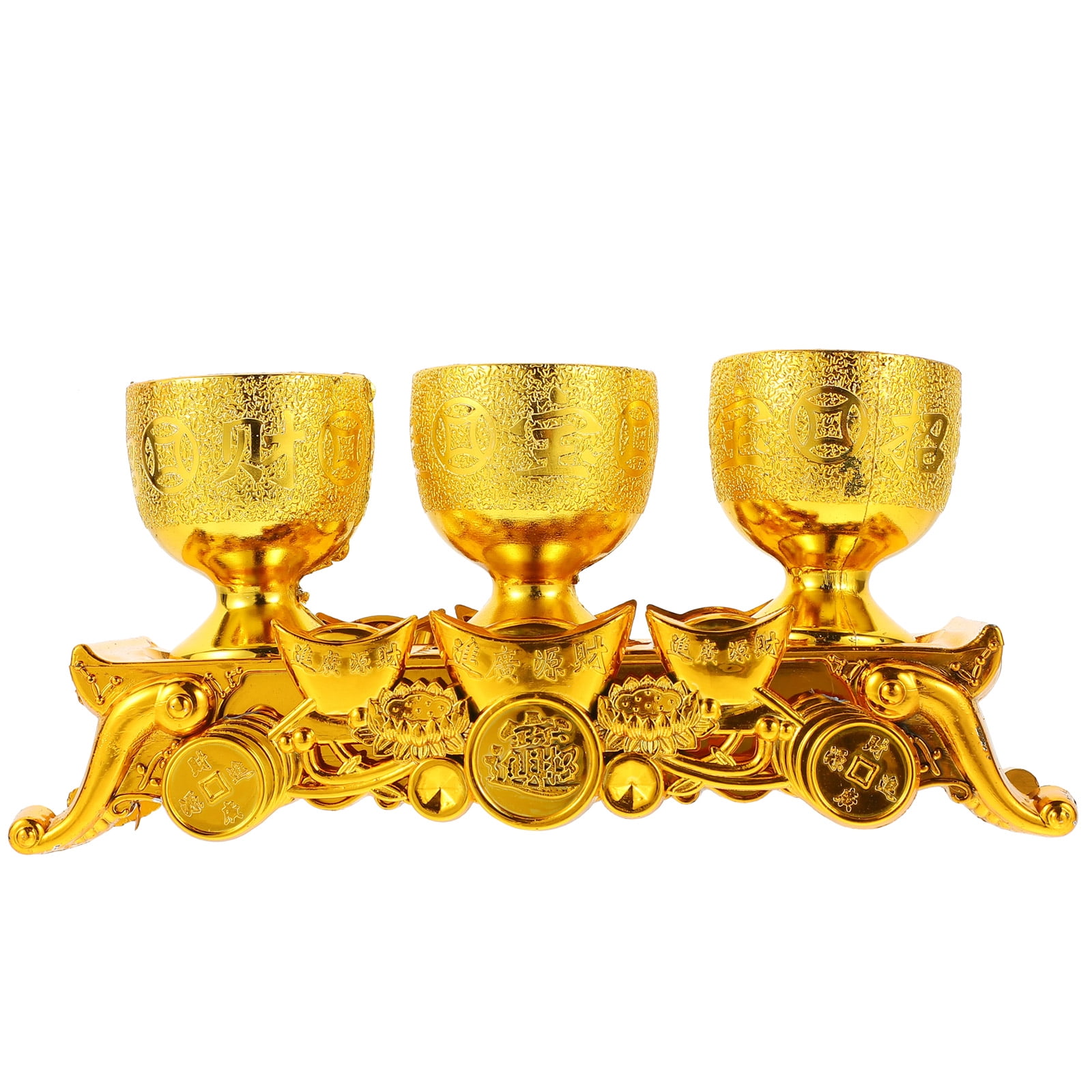 Buddhist Temple Worship Wine Cup Offering Cups Decoration Golden ...