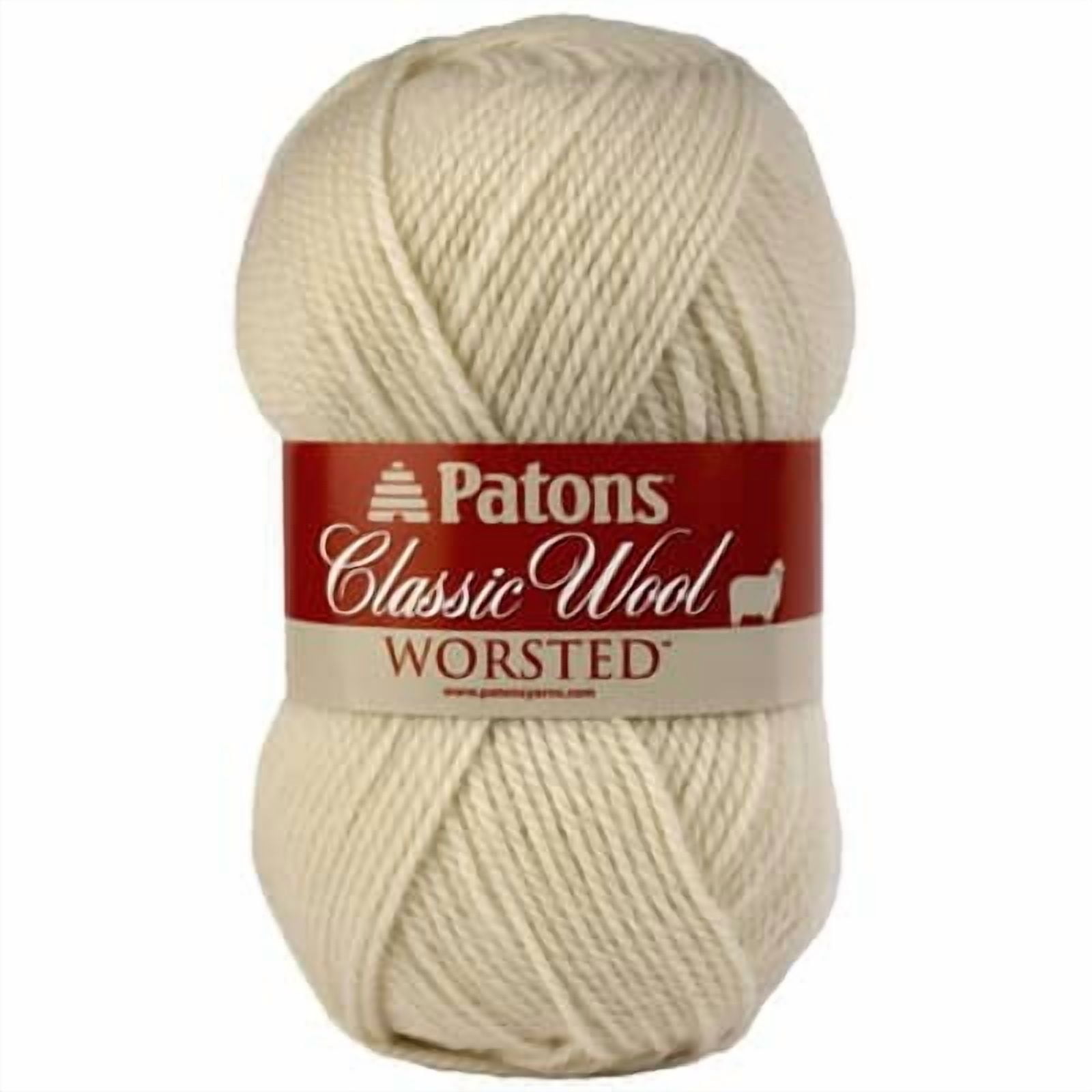 Patons Worsted Classic Wool Yarn - Solid Color for Knitting, Crochet ...