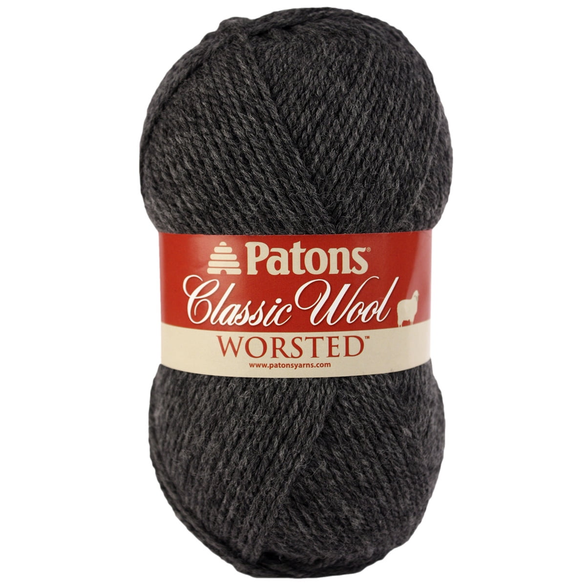 Worsted Classic Wool Yarn by Patons - Solid Color Yarn for Knitting ...