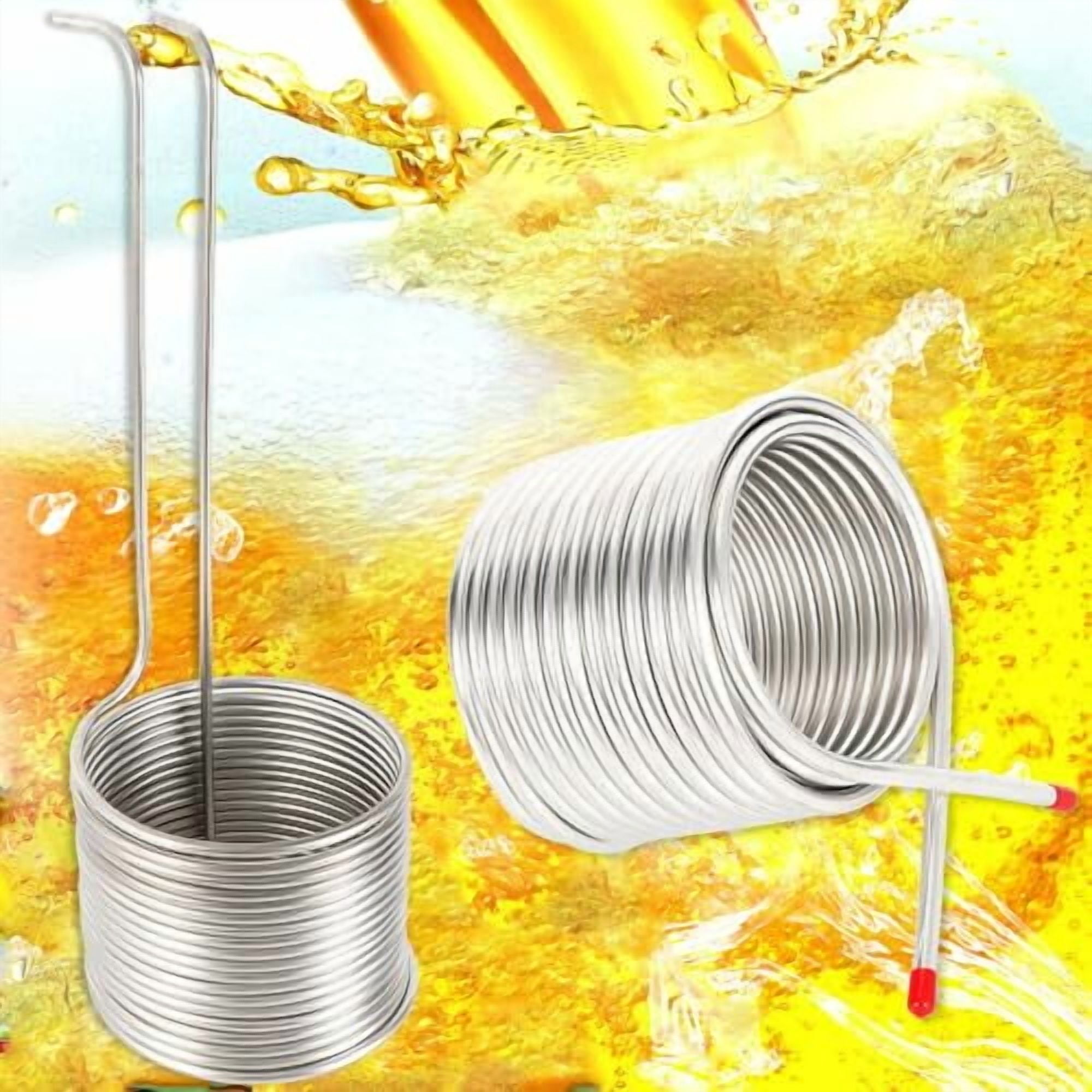 Wort Chiller, Stainless Steel Immersion Wort Chiller Tube, Cooling Coil ...