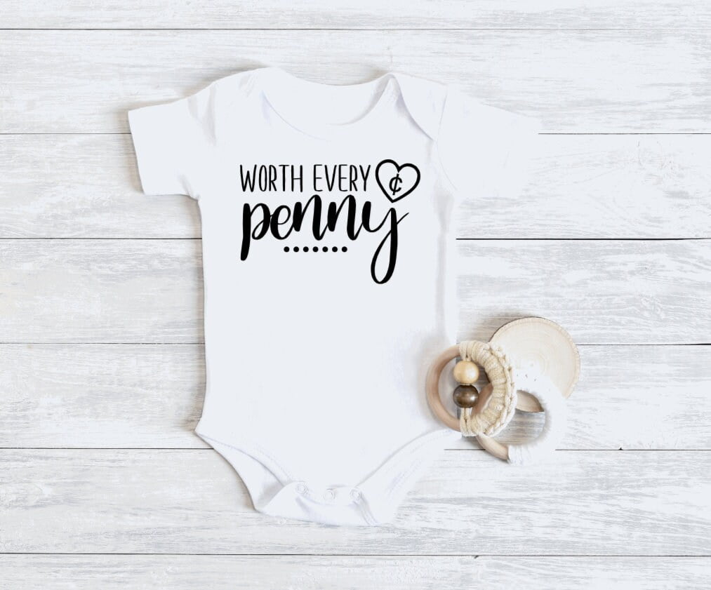 Worth Every Penny Bodysuit, Ivf Baby , Baby Shower Gift, Pregnancy ...
