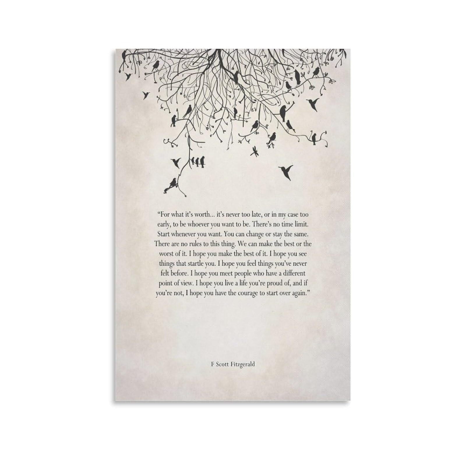 For What It's Worth... It's Never Too Late Poem Print, Inspirational ...