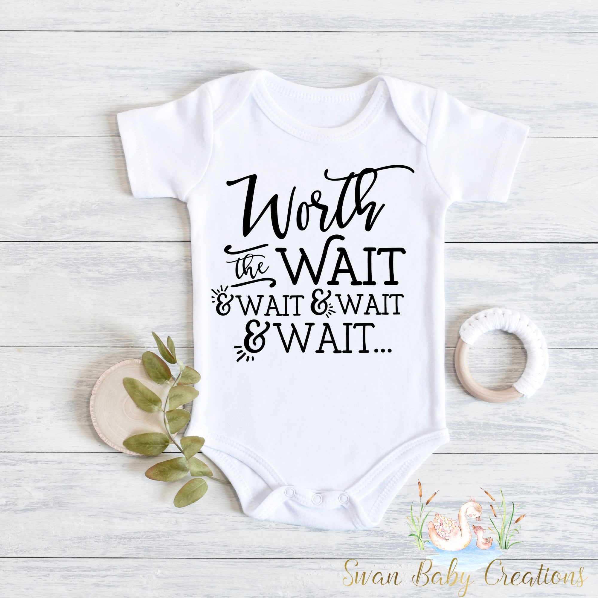 Worth The Wait, Ivf Baby Bodysuit, Ivf Miracle Baby Gift, Newborn ...