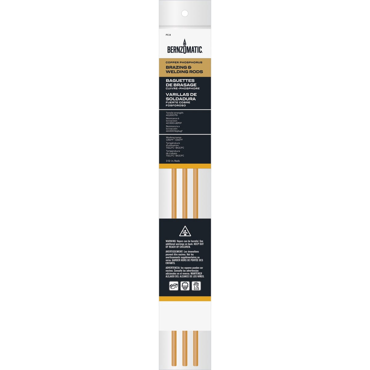 Worthington Bernzomatic Copper Phosphorus Brazing Rod - Pack of 6 ...
