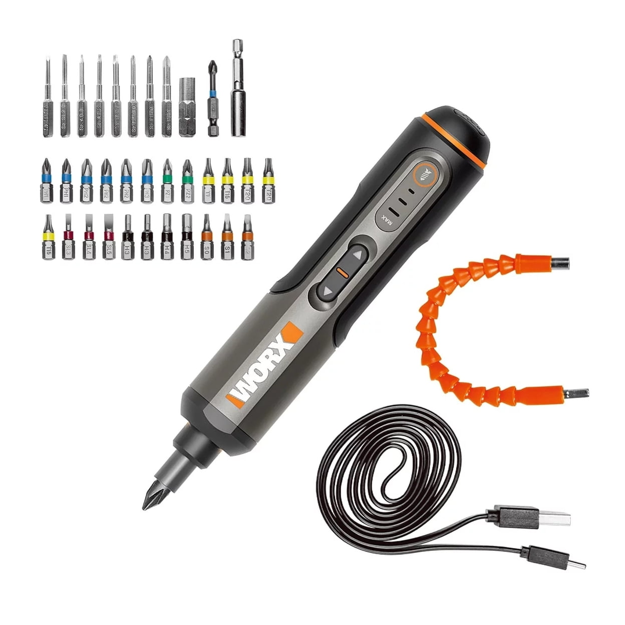 "Worx 4V 3-Speed Cordless Screwdriver, 3 Torque Settings, 1/4 ...
