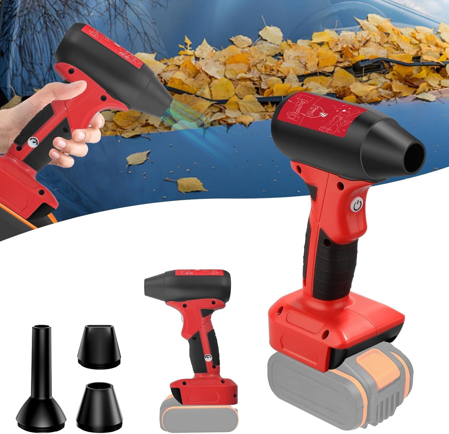 for Worx Leaf Blower Blower, Compressed air Duster, Mini Blower Adapter ...