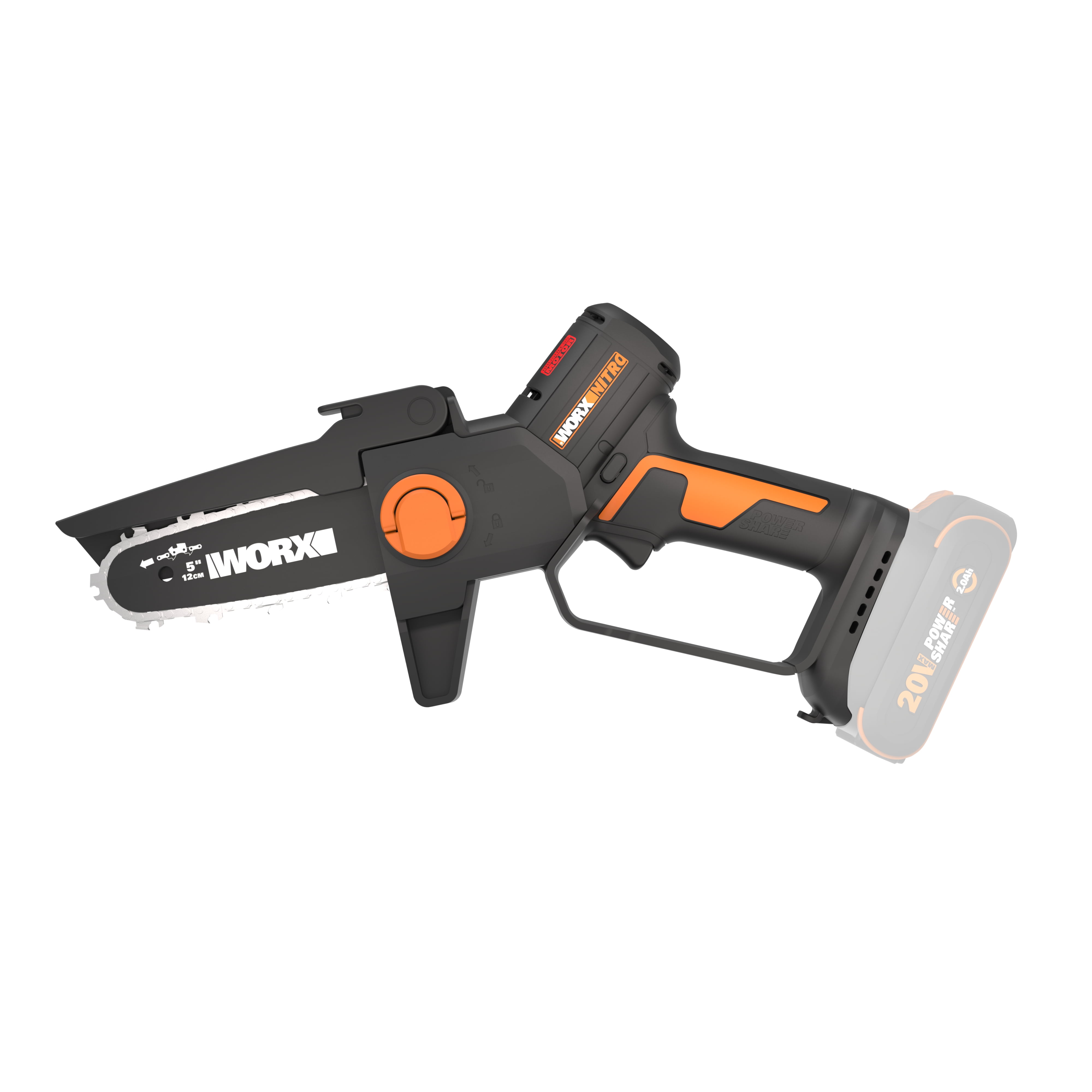 Worx Nitro WG325.9 20V Power Share Brushless 5” Cordless Pruning Saw ...